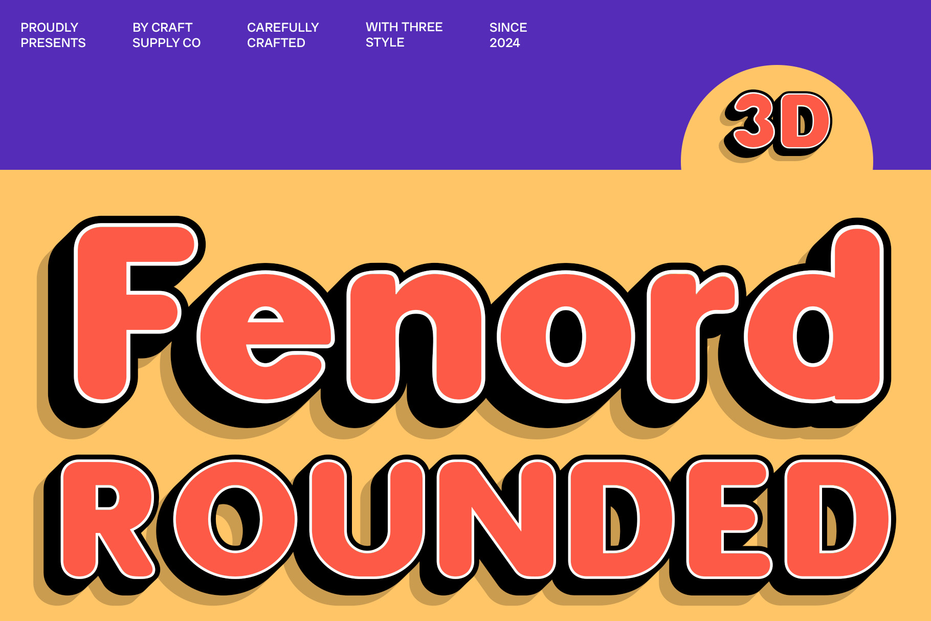 Fenord Rounded 3D Font: Retro Charm with Contemporary Flair - Craft ...