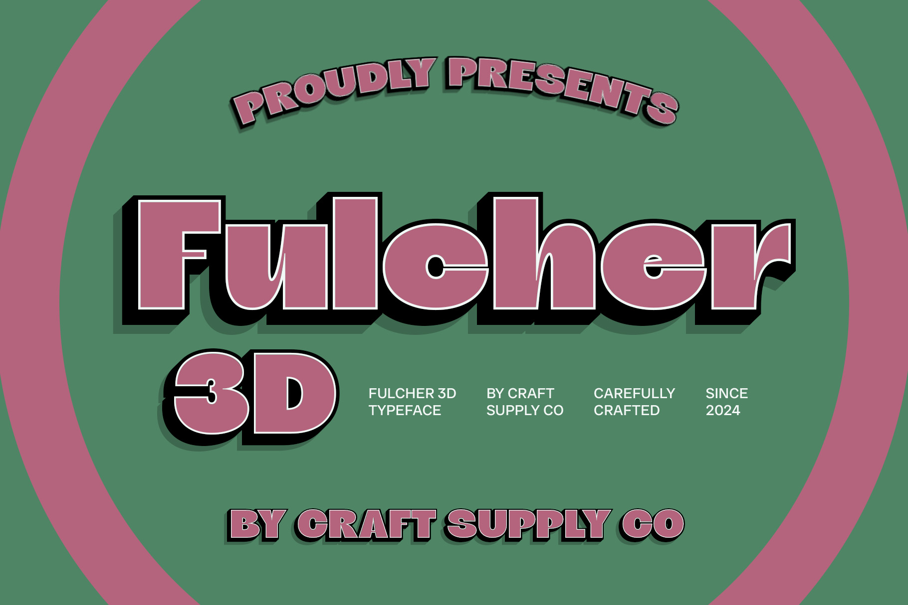 Fulcher 3D Font: Bold Sans-Serif Font with Energetic Funky Vibe - Craft ...