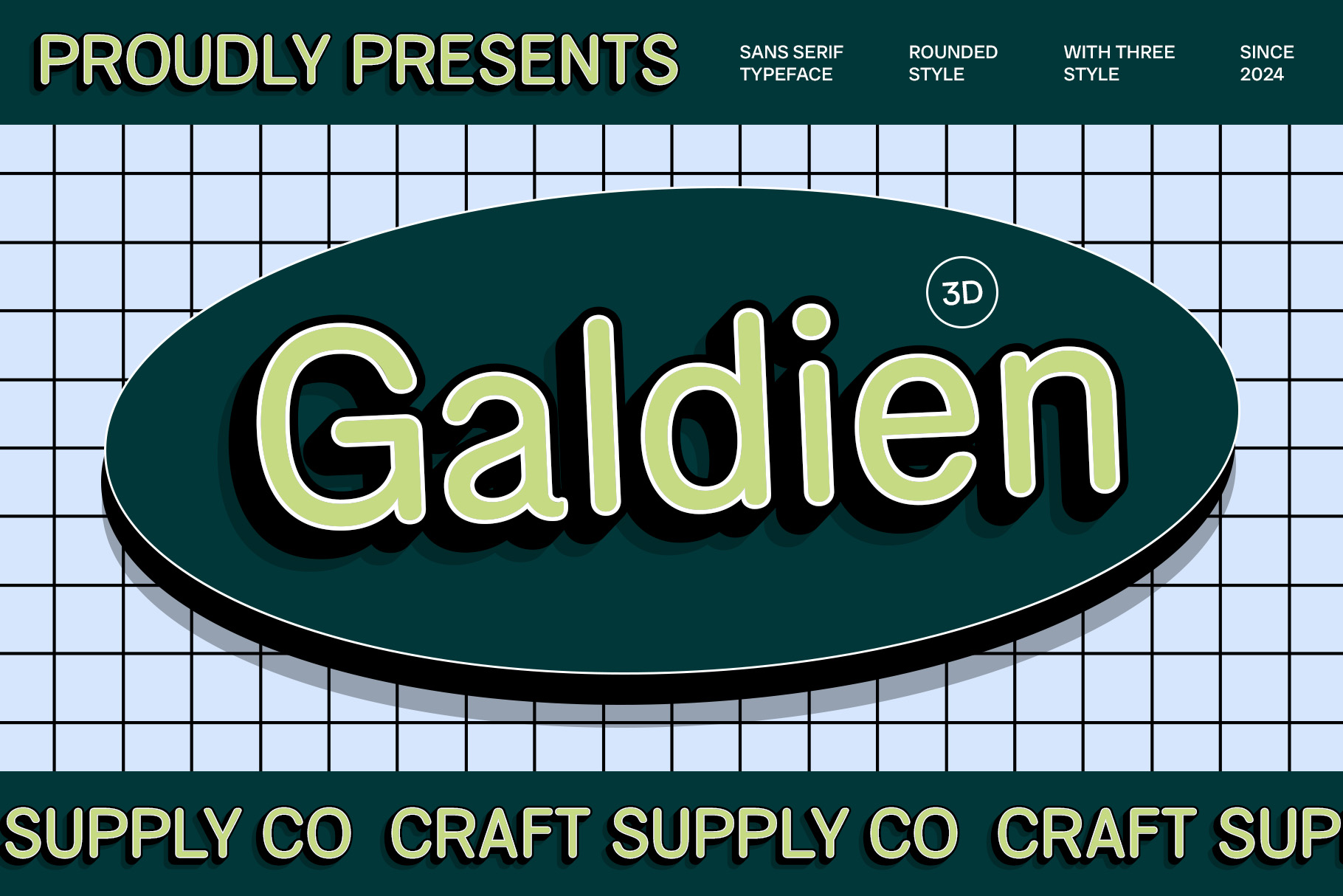 Galdien Rounded 3D Font: Modern Grotesk with Dynamic Depth - Craft ...