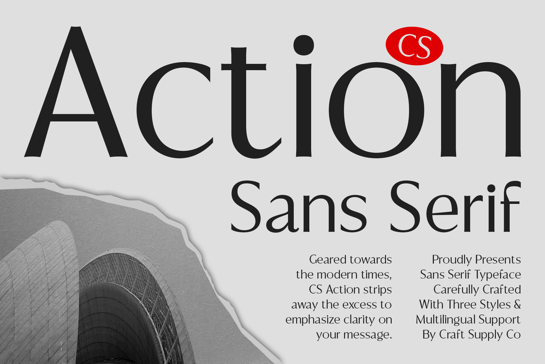 CS Action Font: Modern Elegance with Clean Precision - Craft Supply Co