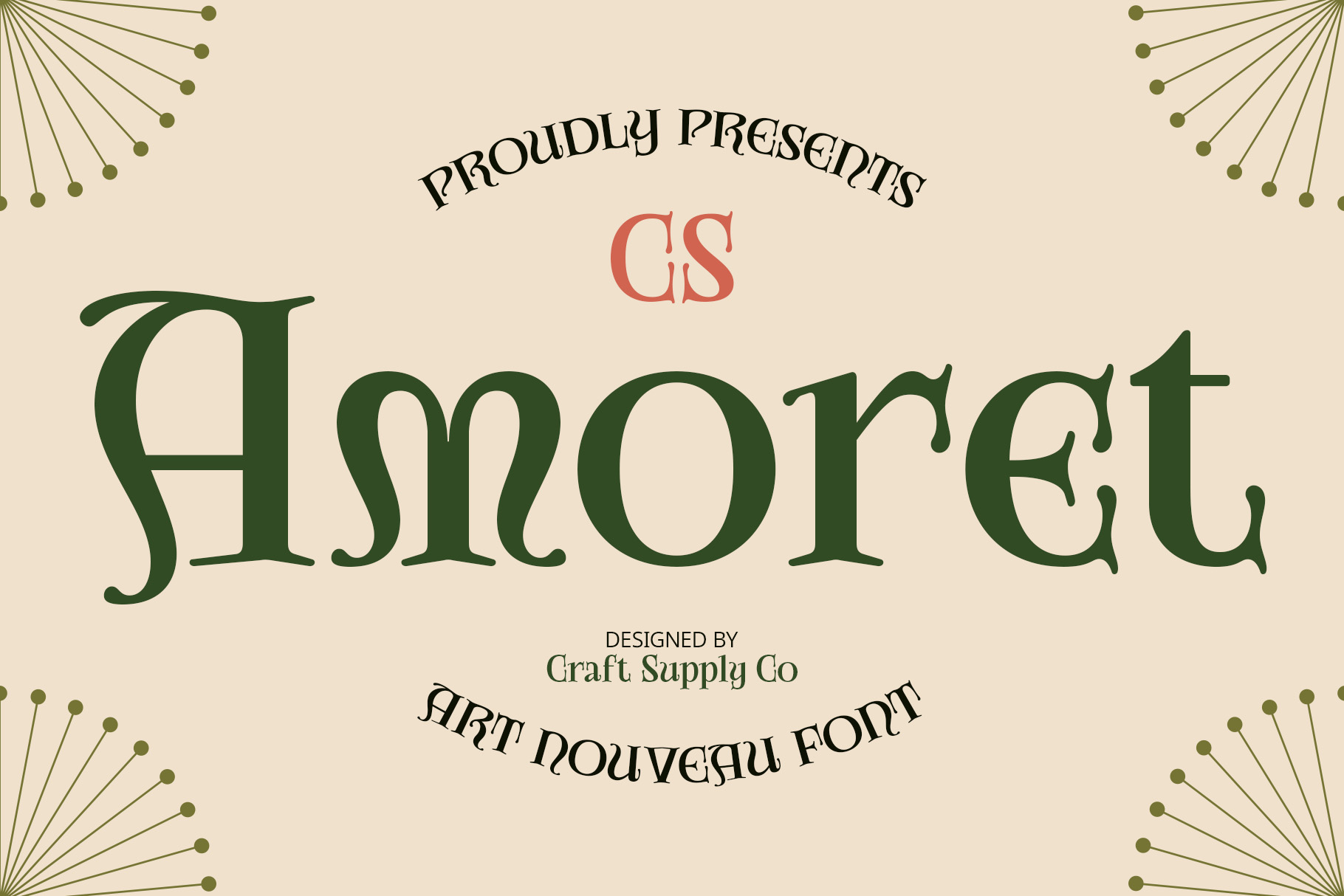 CS Amoret Font: Elegant Flourishes with Creative Charm - Craft Supply Co