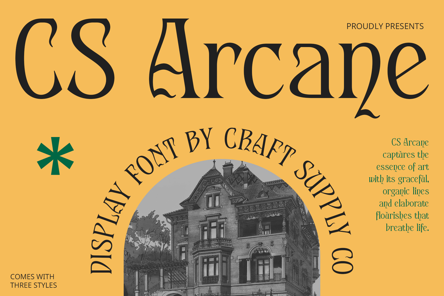 CS Arcane Font: Artistic Elegance with Dynamic Flair - Craft Supply Co