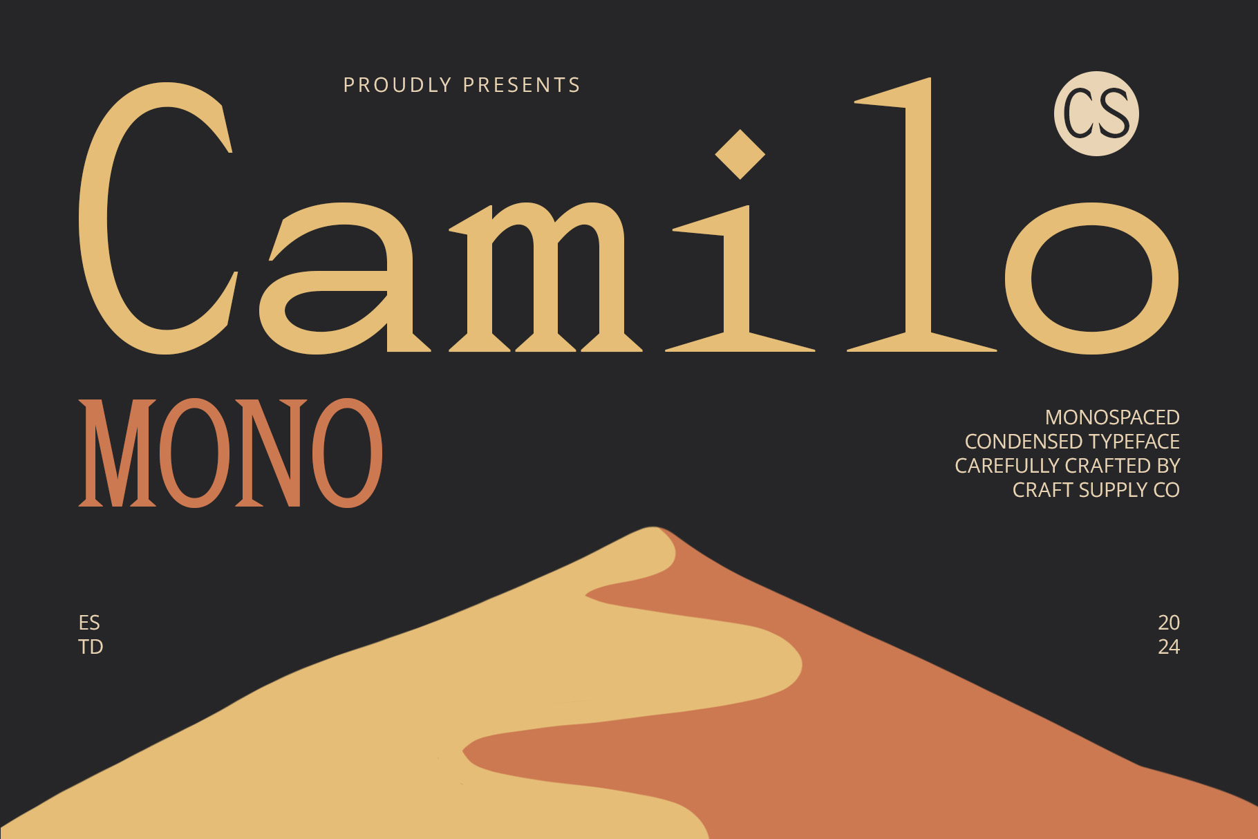 CS Camilo Mono: Classic Monospaced with a Condensed Twist - Craft Supply Co