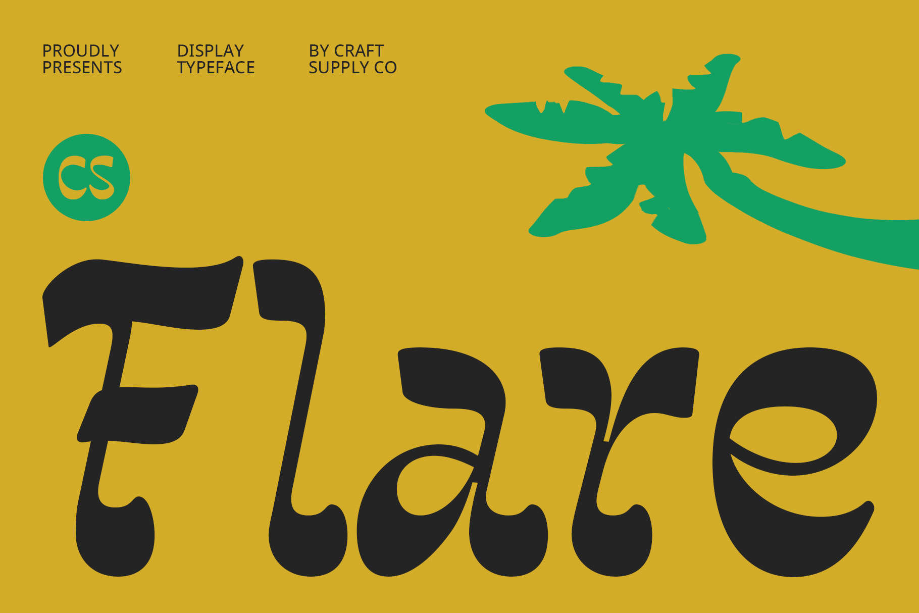 CS Flare Font: Bold Reverse Contrast Design - Craft Supply Co