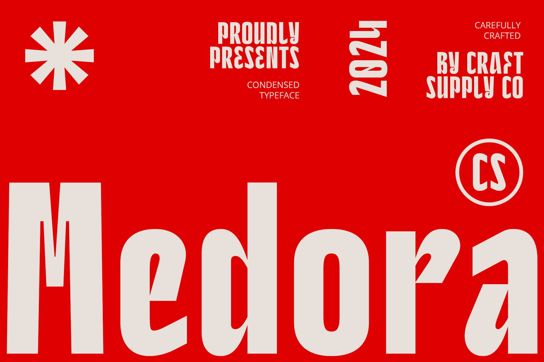 CS Medora Font: Bold and Condensed Sans-Serif Style - Craft Supply Co