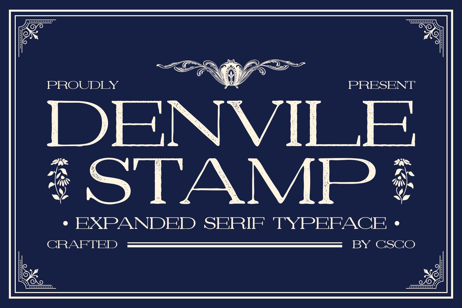 Denvile Stamp Font: Elevating Elegance with Vintage Character - Craft ...