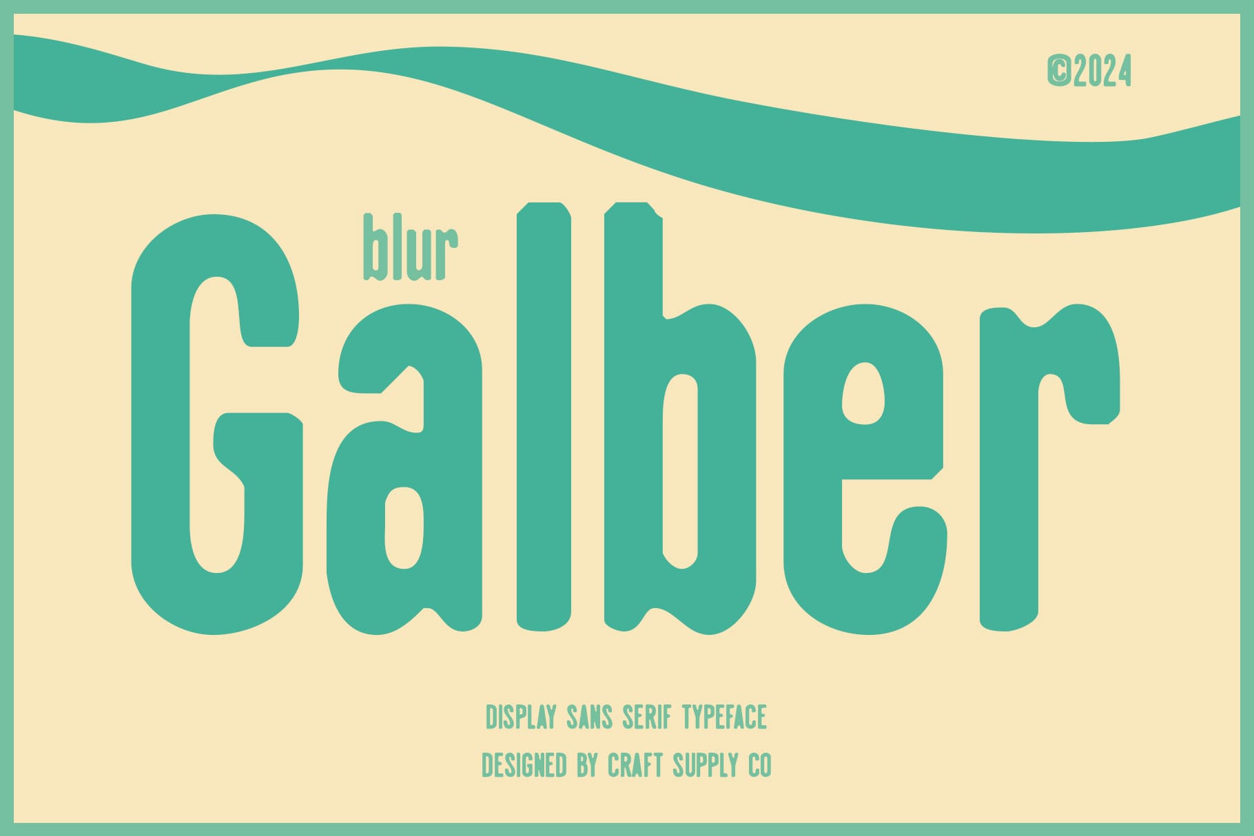 Galber Blur Font: Space-Efficient Design with a Soft Twist - Craft Supply Co