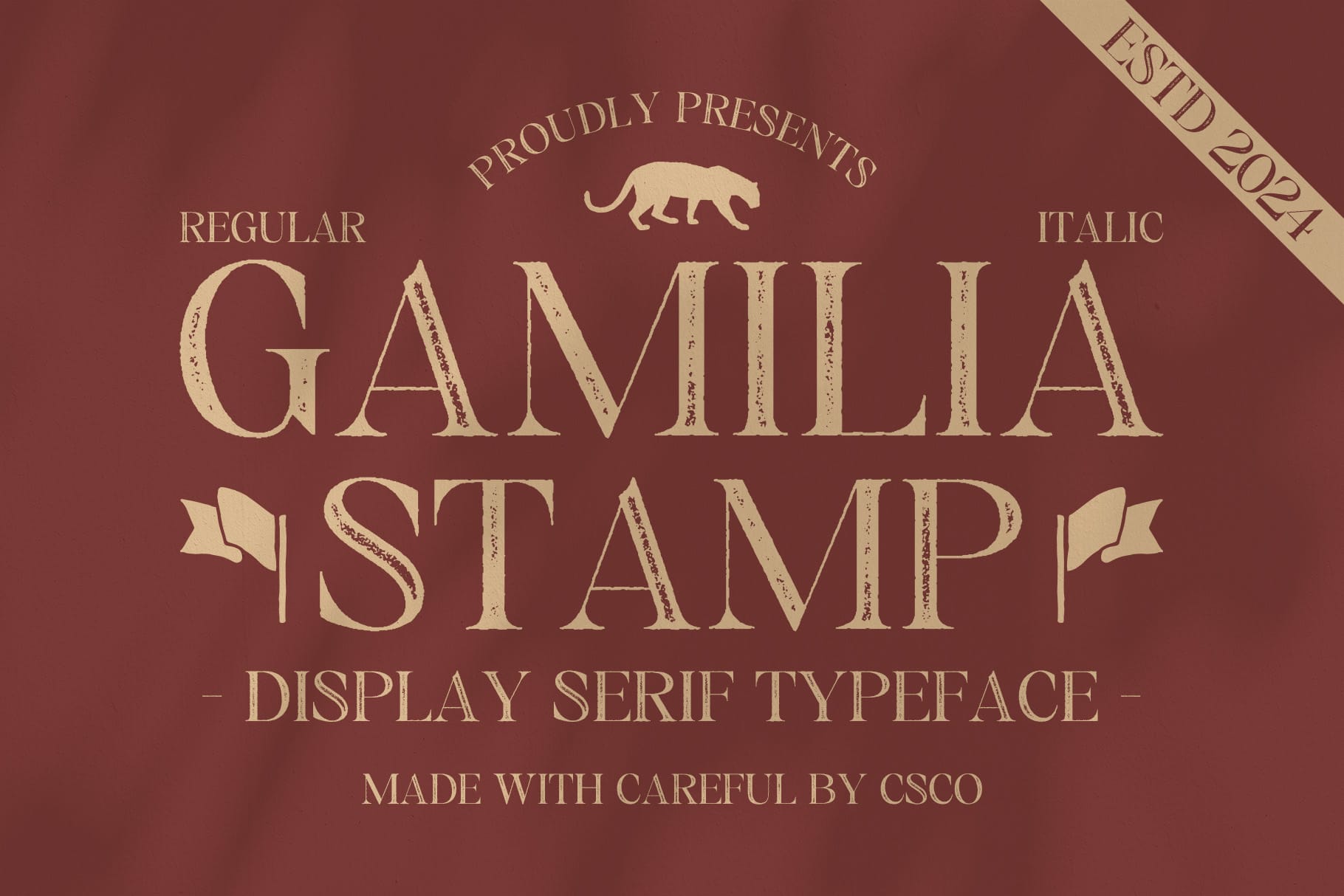 Gamilia Stamp Font: Elegant Serif Font with Artistic Flair - Craft Supply Co