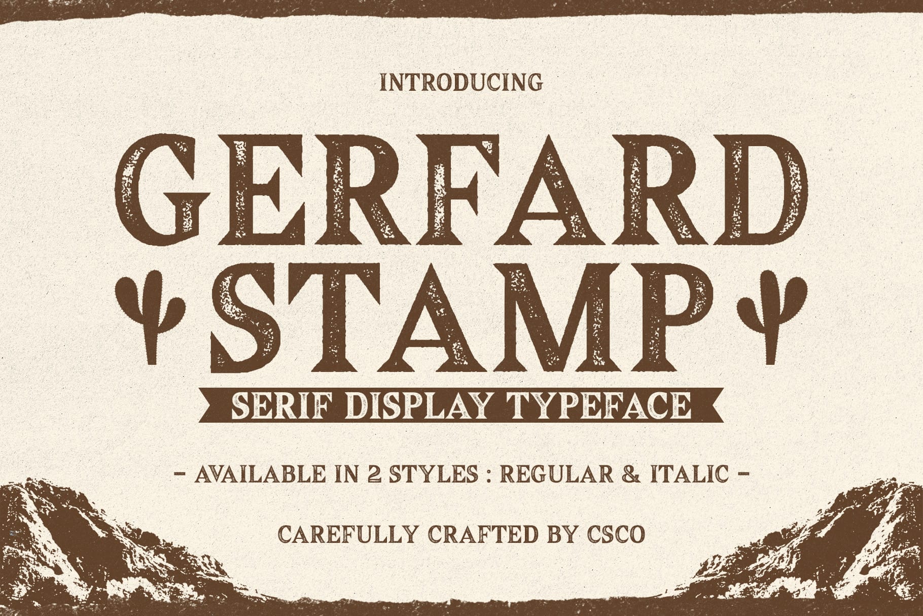 Gerfard Stamp Font: Classic Serif Font with a Stamp Effect - Craft ...