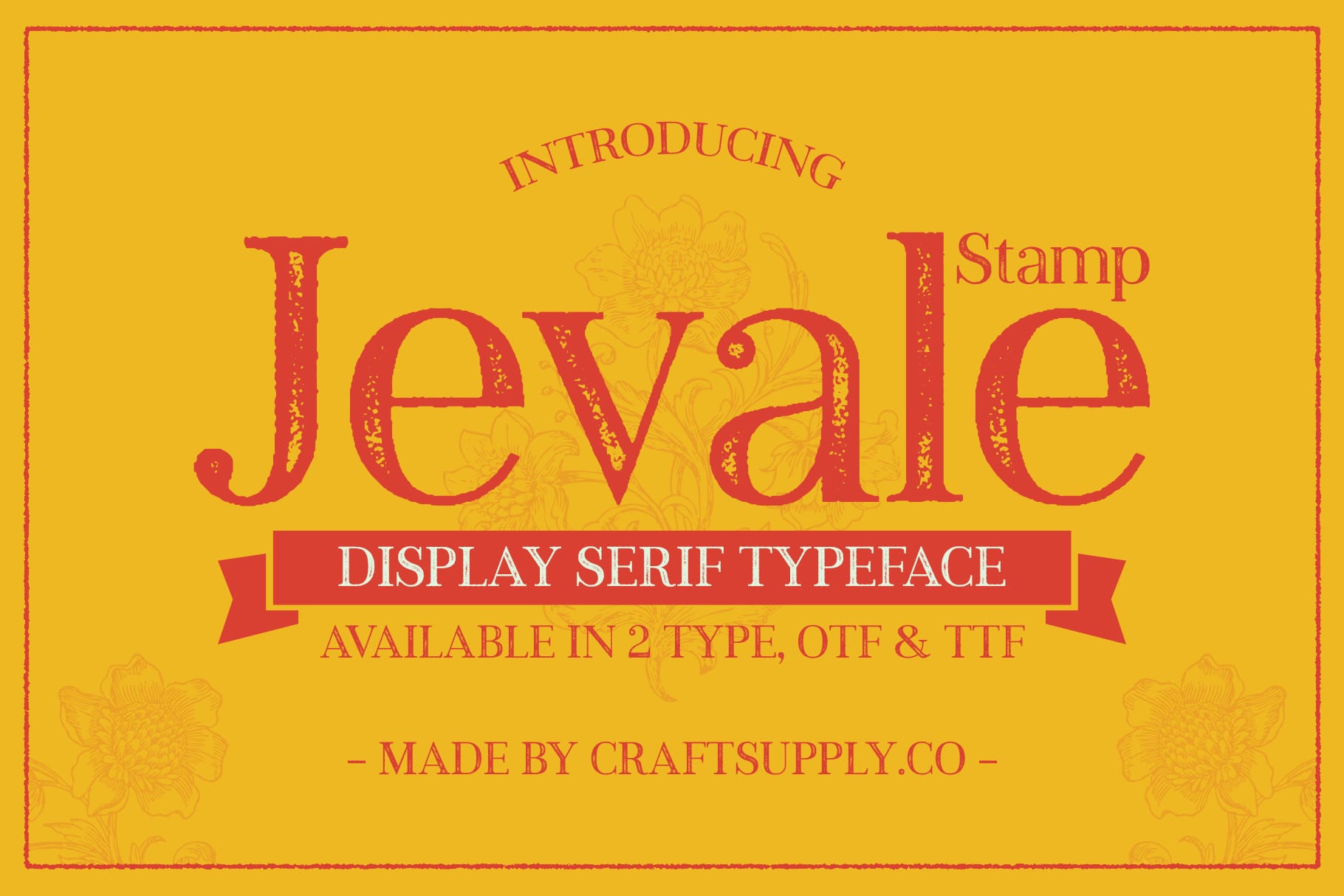 Jevale Stamp Font: Timeless Classic Serif Font - Craft Supply Co
