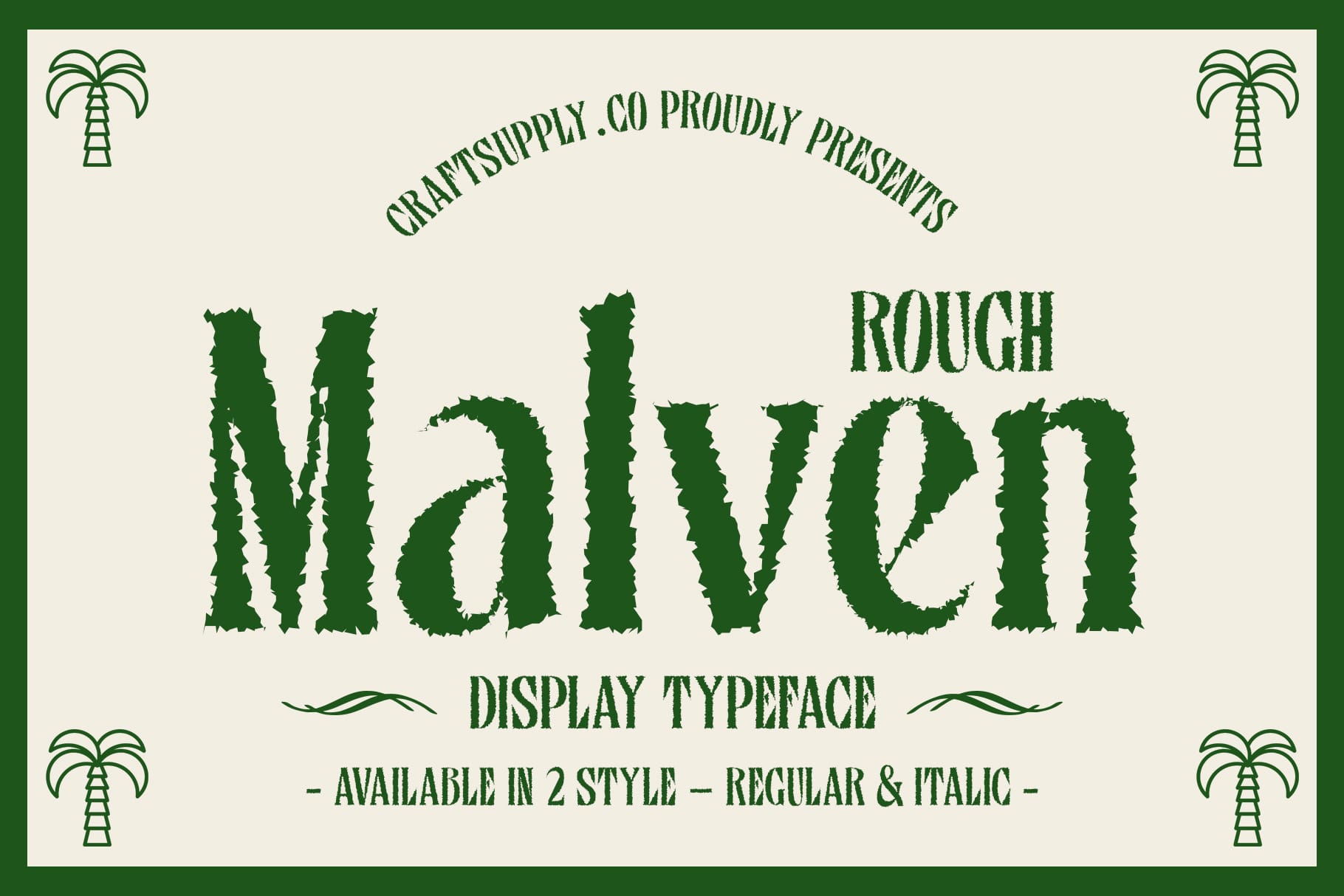 Malven Rough Font: Modern Serif with a Textured Finish - Craft Supply Co