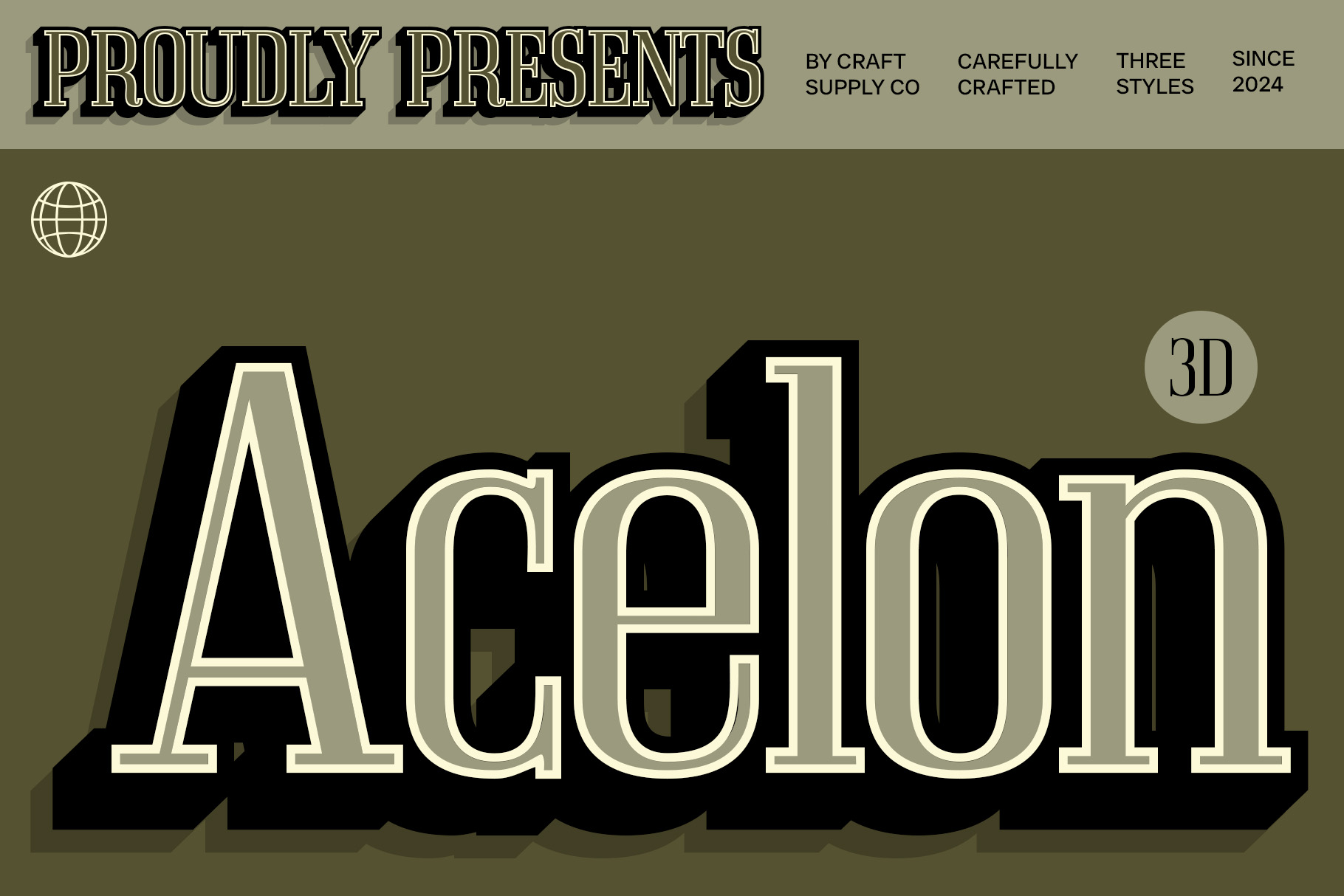 Acelon 3D Font: Modern Elegance with a Bold Twist - Craft Supply Co