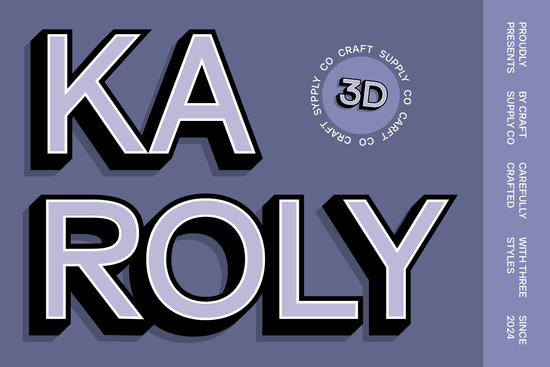 Karoly 3D Font: Dynamic Depth with a Contemporary Edge - Craft Supply Co