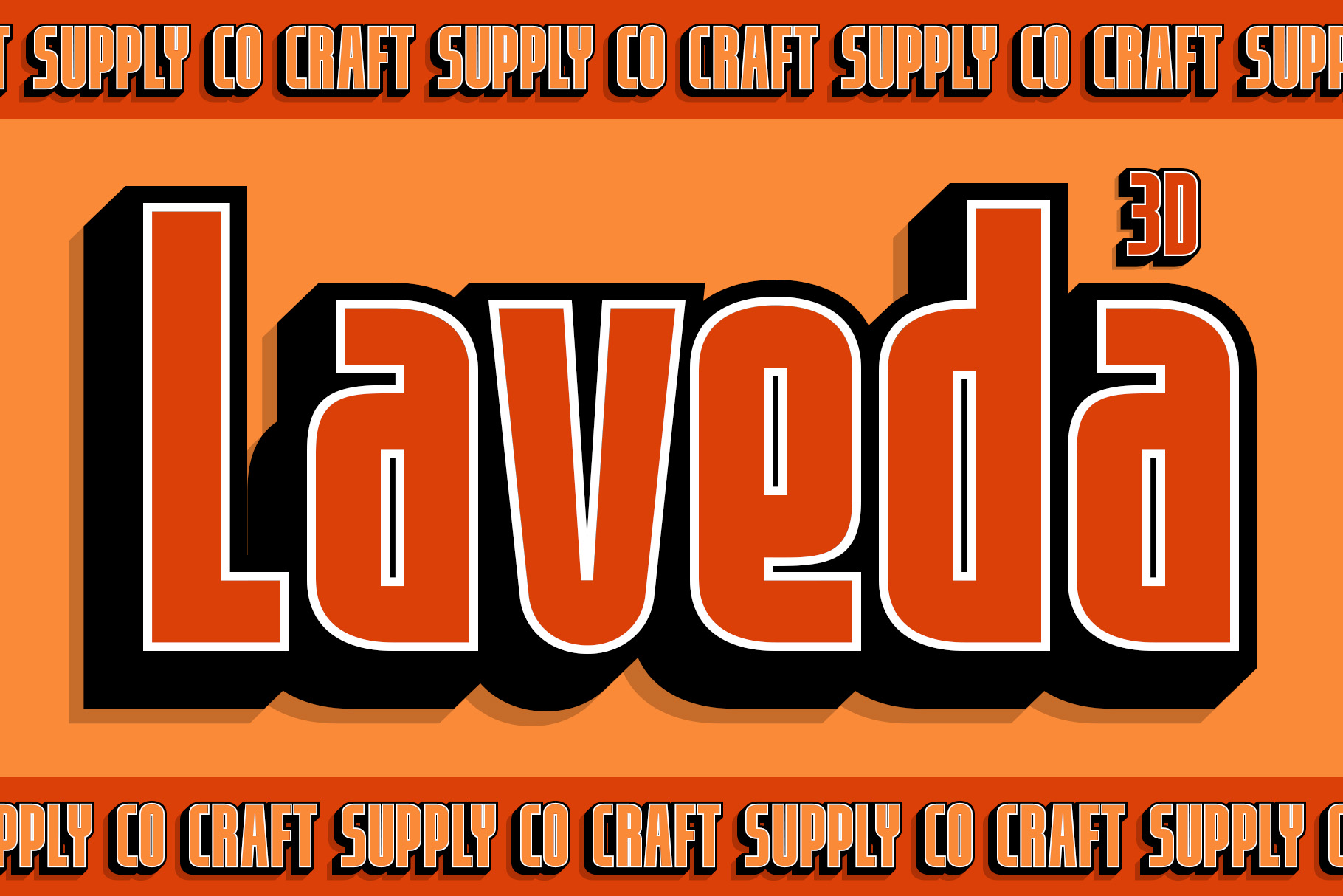 Laveda 3D Font: Dynamic Depth and Impact - Craft Supply Co