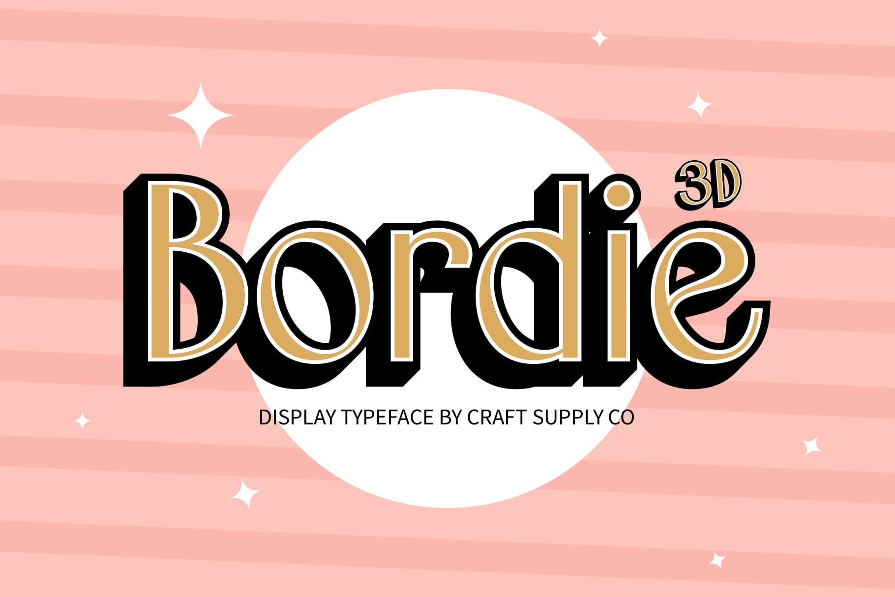 Bordie 3D Font: Minimalist Sans-Serif with Subtle 3D Effect - Craft Supply Co