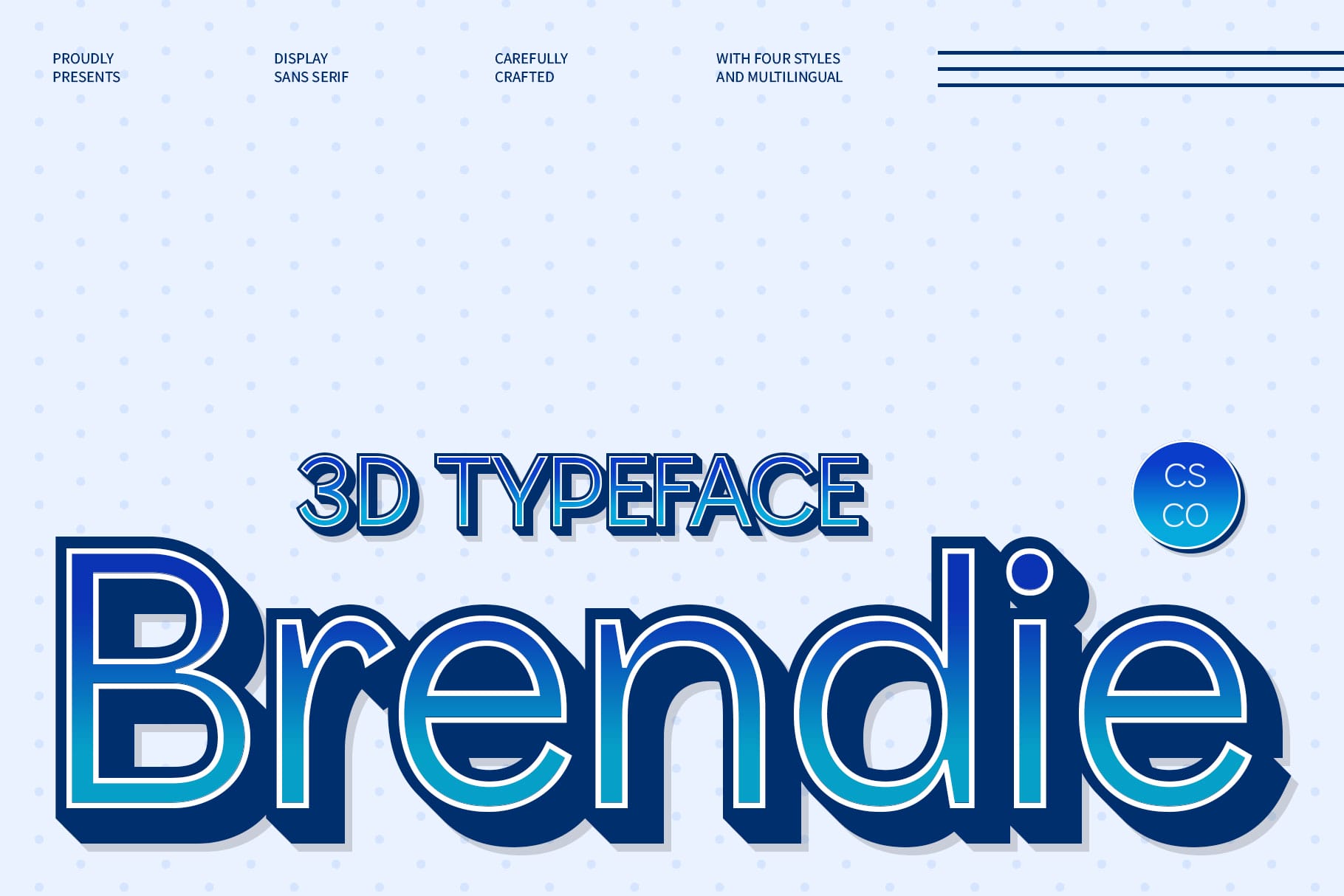 Brendie 3D Font: A Bold Statement in Modern Typography - Craft Supply Co