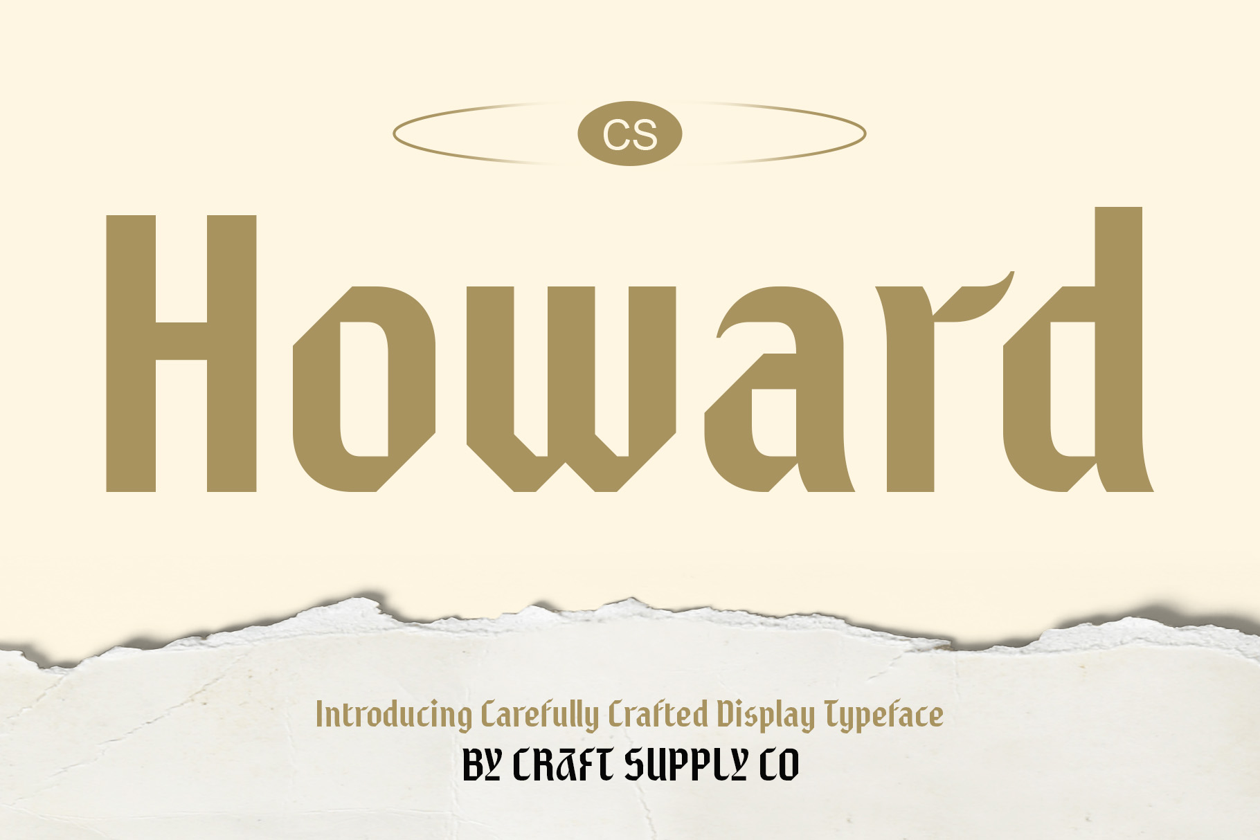 CS Howard Font: Bold Gothic Display Font with Modern Edge - Craft Supply Co