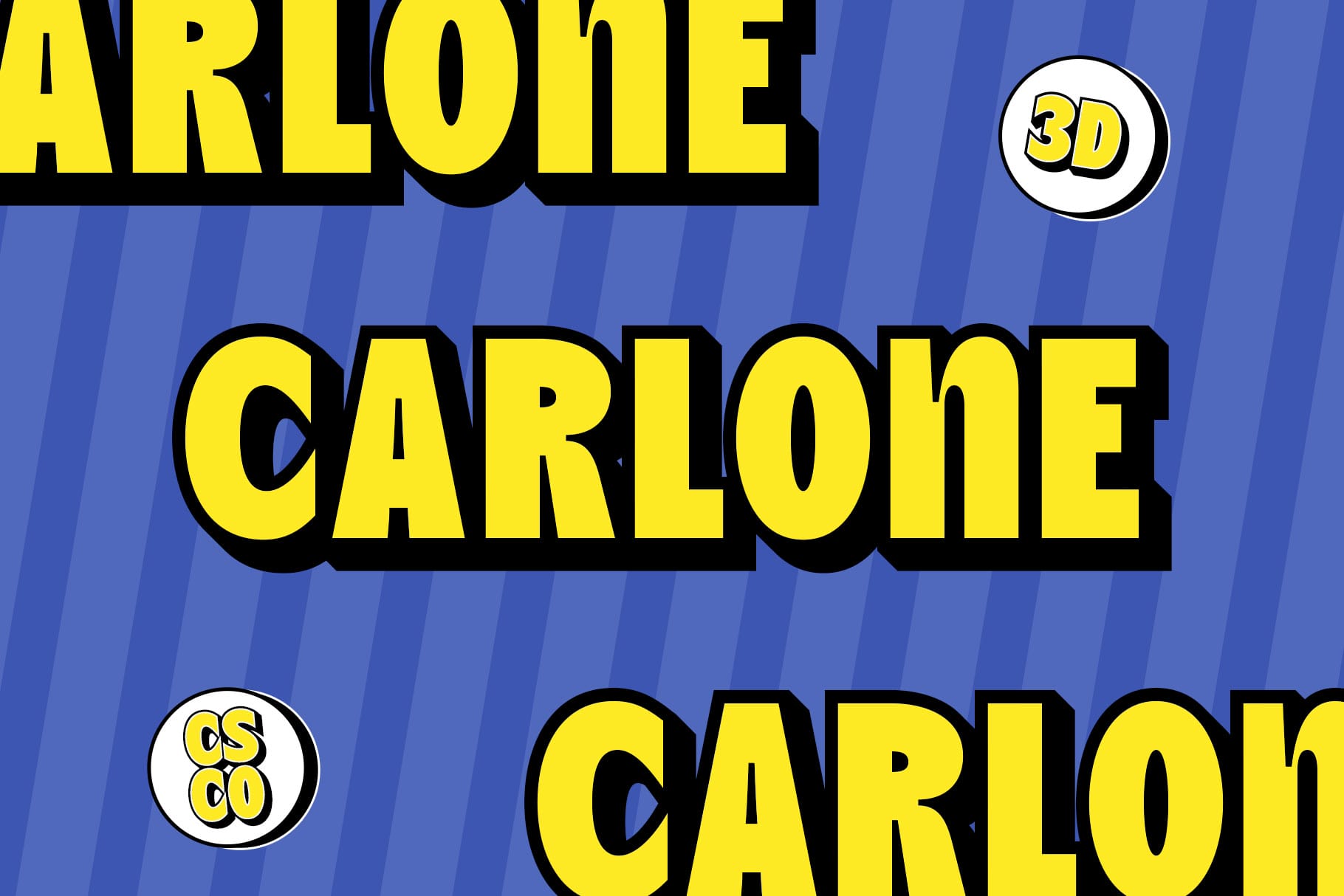 Carlone 3D Font: Bold 3D Sans Serif with Dynamic Appeal - Craft Supply Co