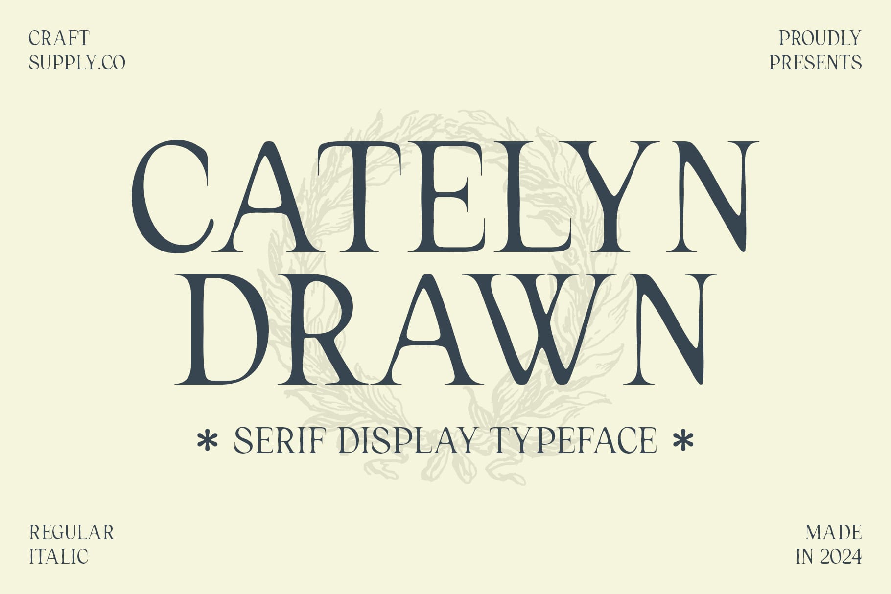 Catelyn Drawn Font: Artistic Serif with Hand-Drawn Quality - Craft ...
