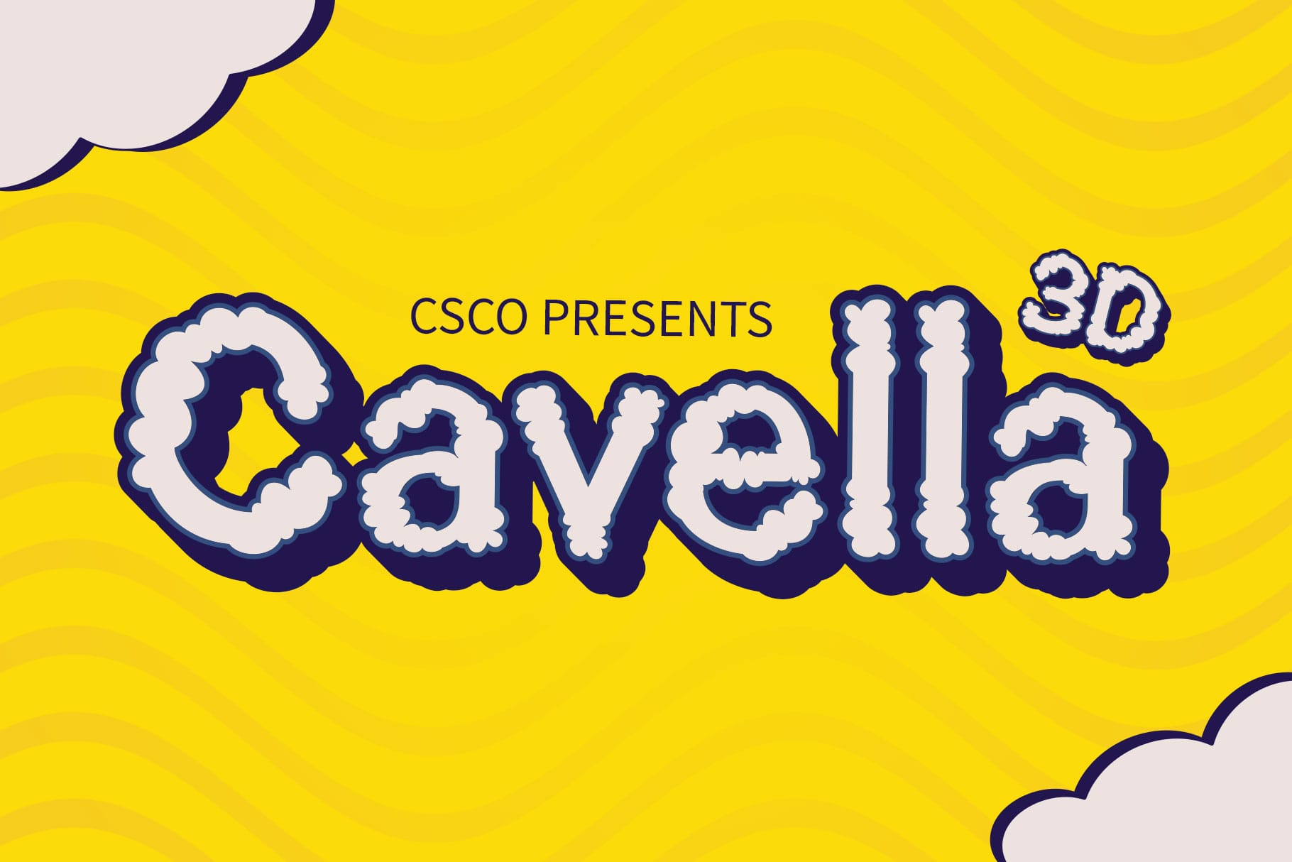 Cavella 3D Font: Embrace the Psychedelic Flow - Craft Supply Co