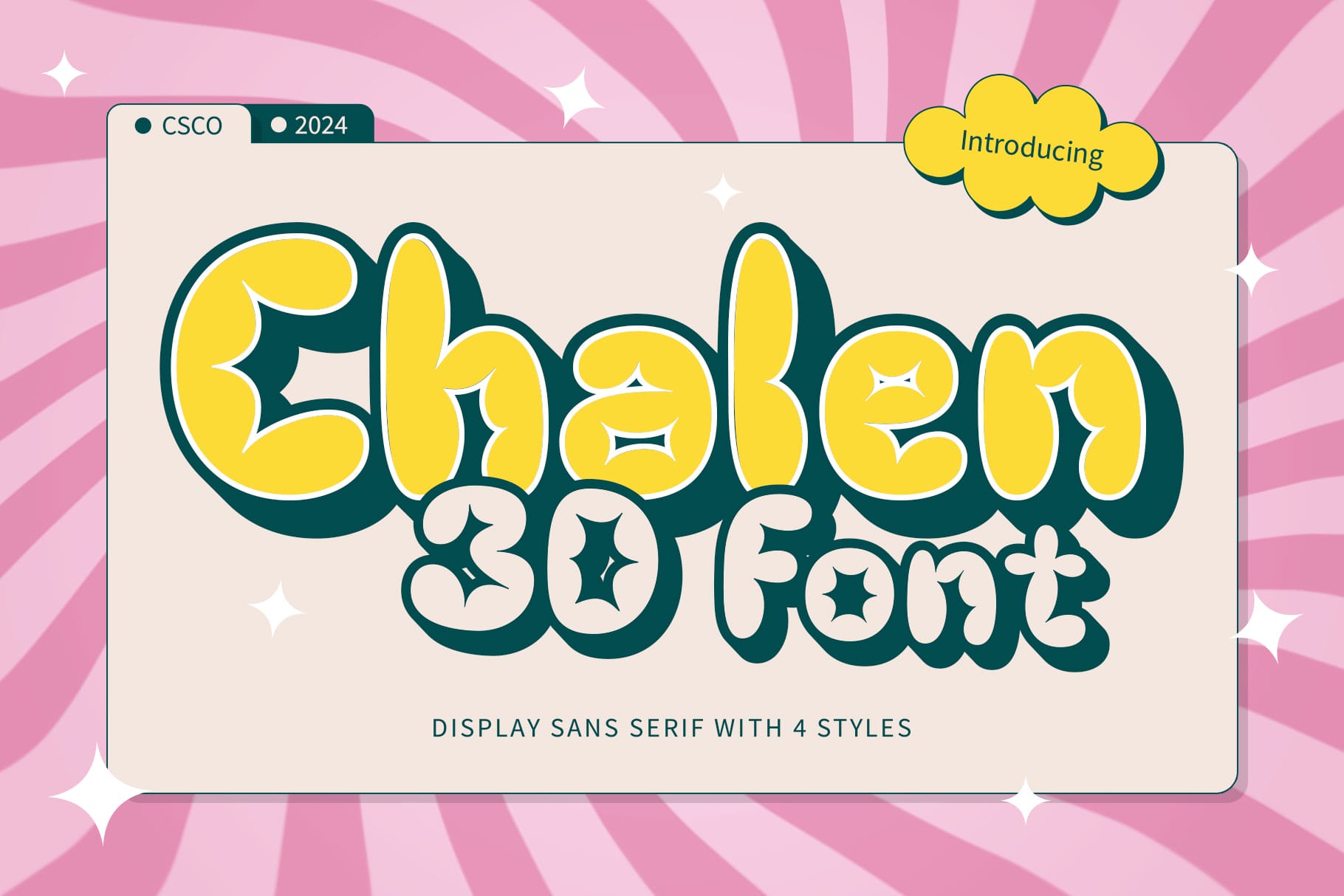 Chalen 3D Font: Bold Display Font with 3D Bubble Shapes - Craft Supply Co