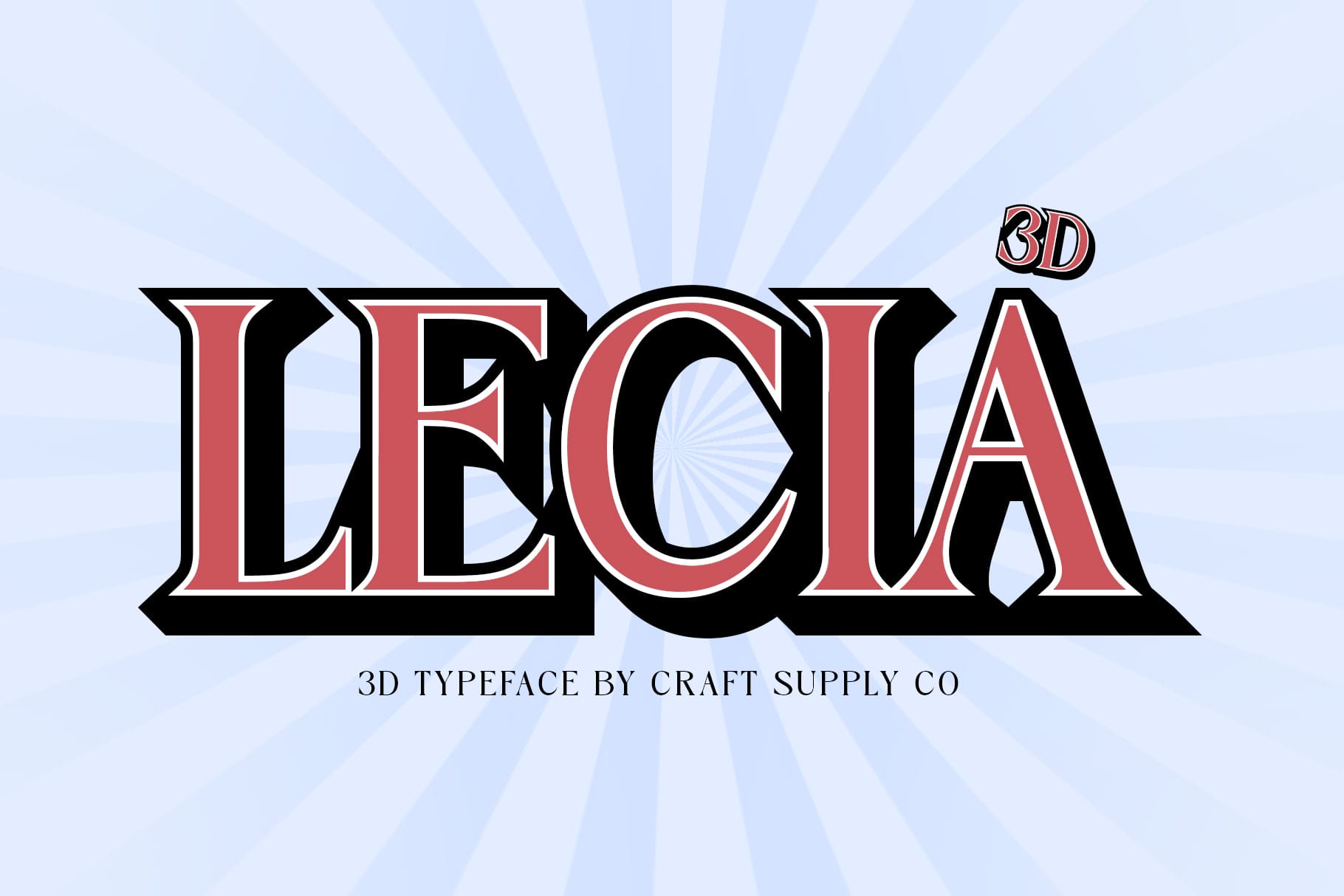 Lecia 3D Font: Modern Elegance with Dimensional Depth - Craft Supply Co