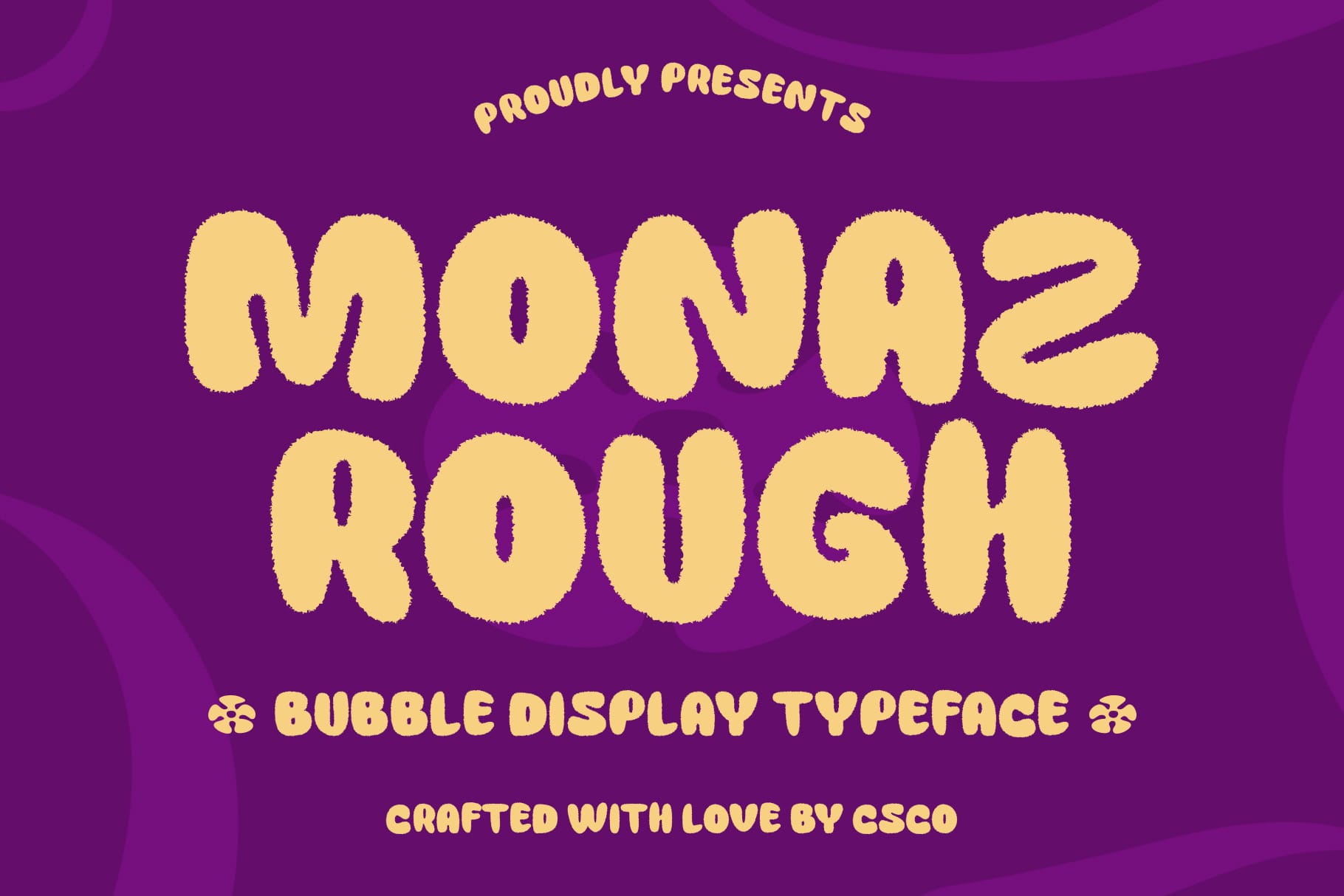 Monaz Rough Font: Fun and Expressive Bubble Display Font - Craft Supply Co