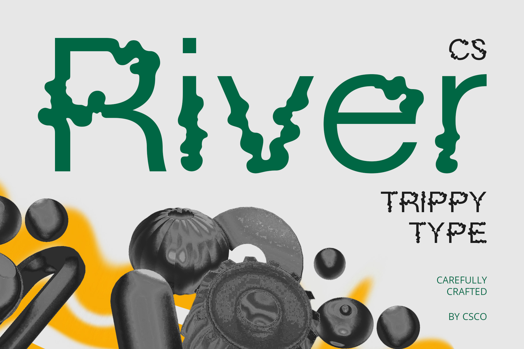CS River Font: Fluid, Psychedelic, and Bold Expression - Craft Supply Co