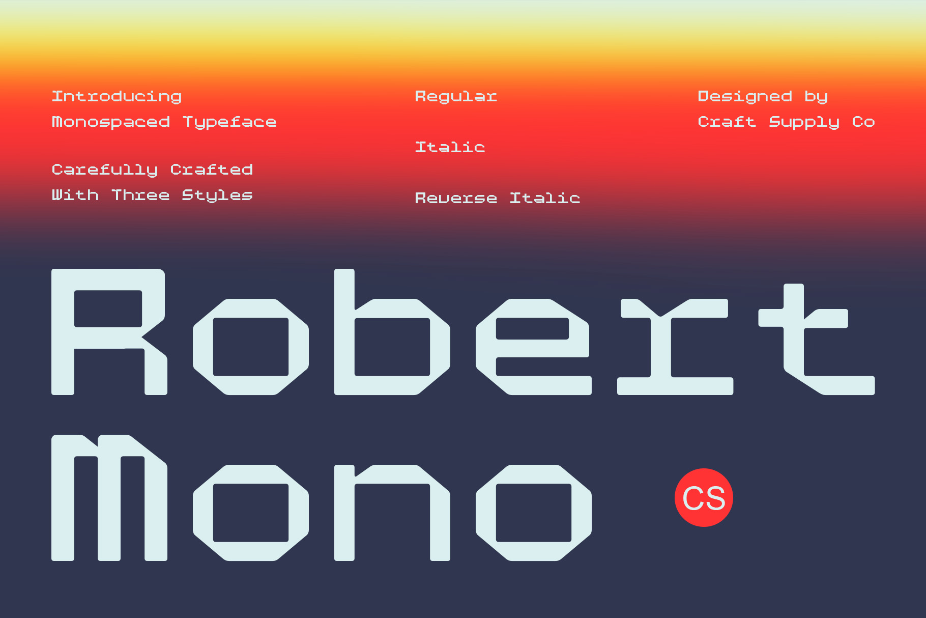 CS Robert Monospaced: Retro Precision Meets Digital Charm - Craft Supply Co