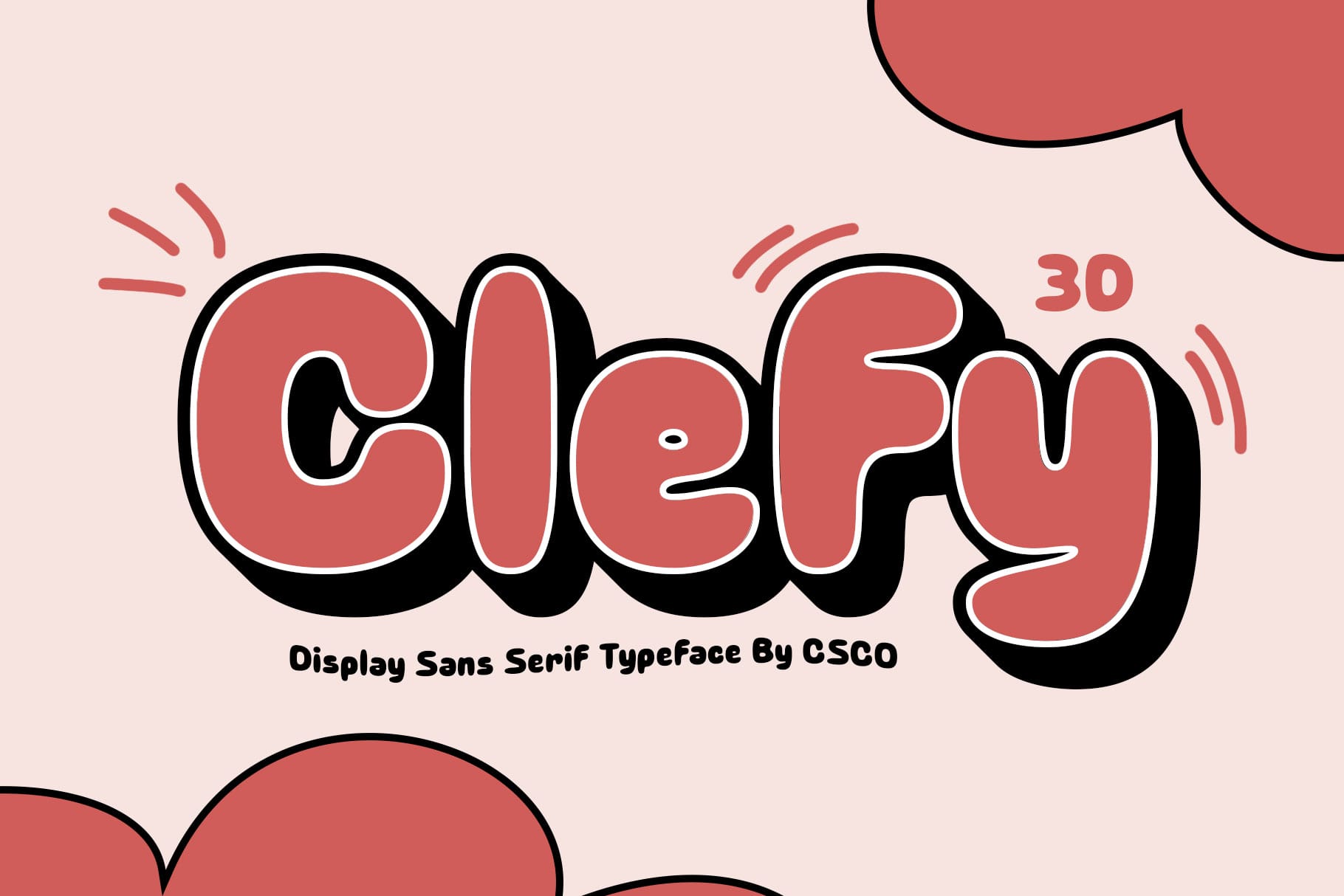 Clefy 3D Font: Playful and Charming Bubble Display Font - Craft Supply Co