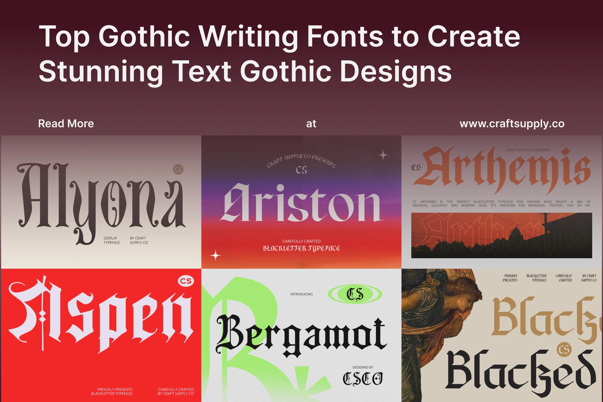 Top Gothic Writing Fonts to Create Stunning Text Gothic Designs - Craft Supply Co