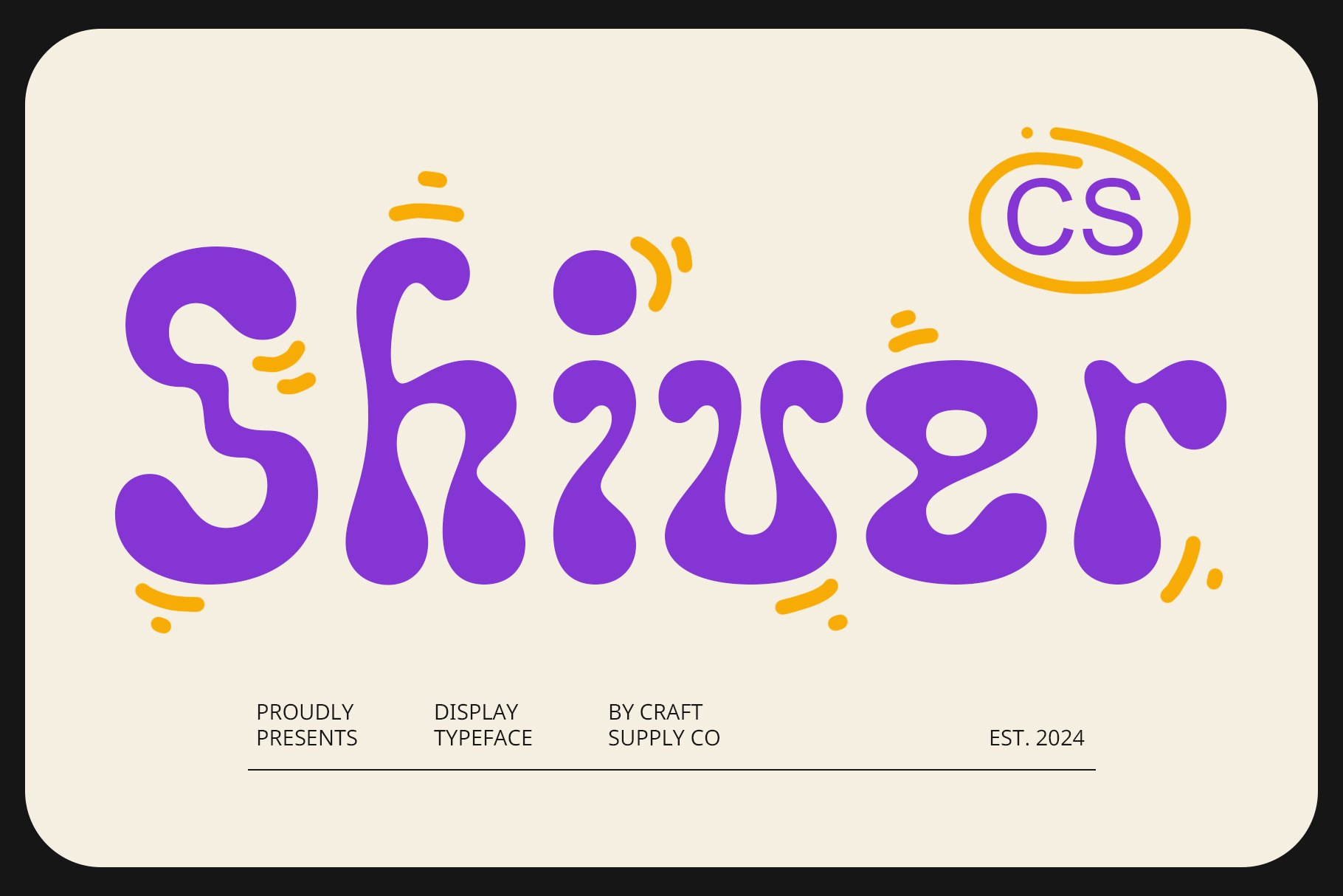 CS Shiver Font: Dynamic and Unpredictable Design - Craft Supply Co