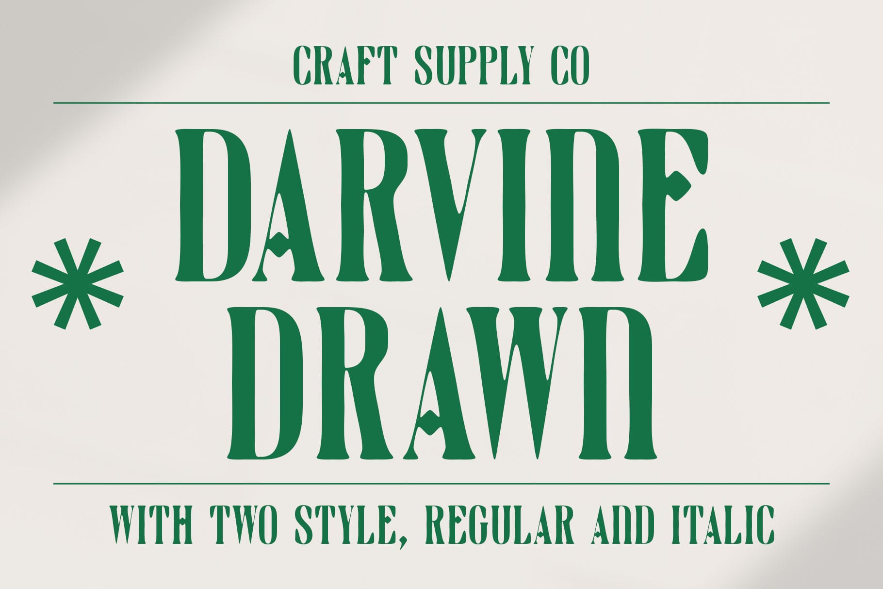 Darvine Drawn Font: Refined Elegance with Artistic Flair - Craft Supply Co