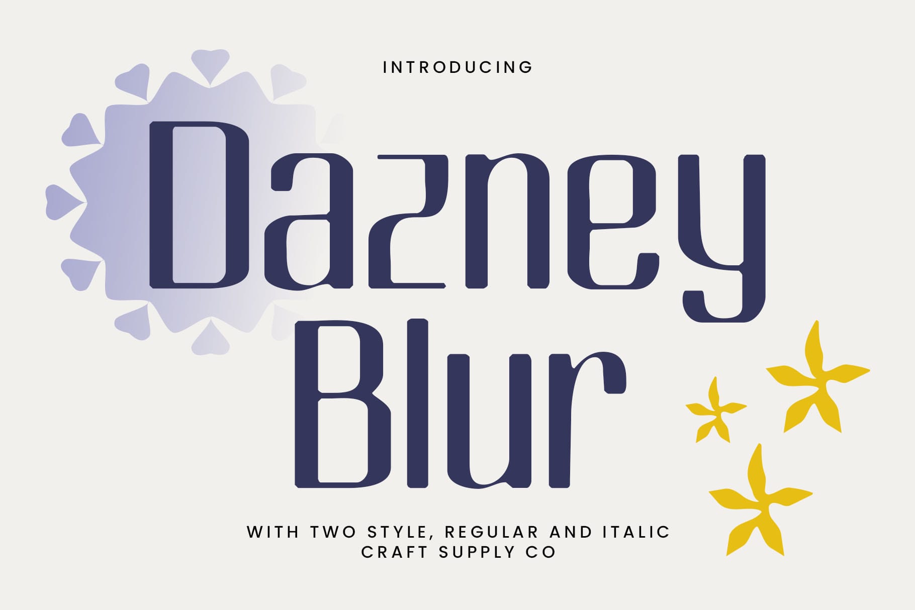 Dazney Blur Font: Condensed Form for Space Efficiency - Craft Supply Co