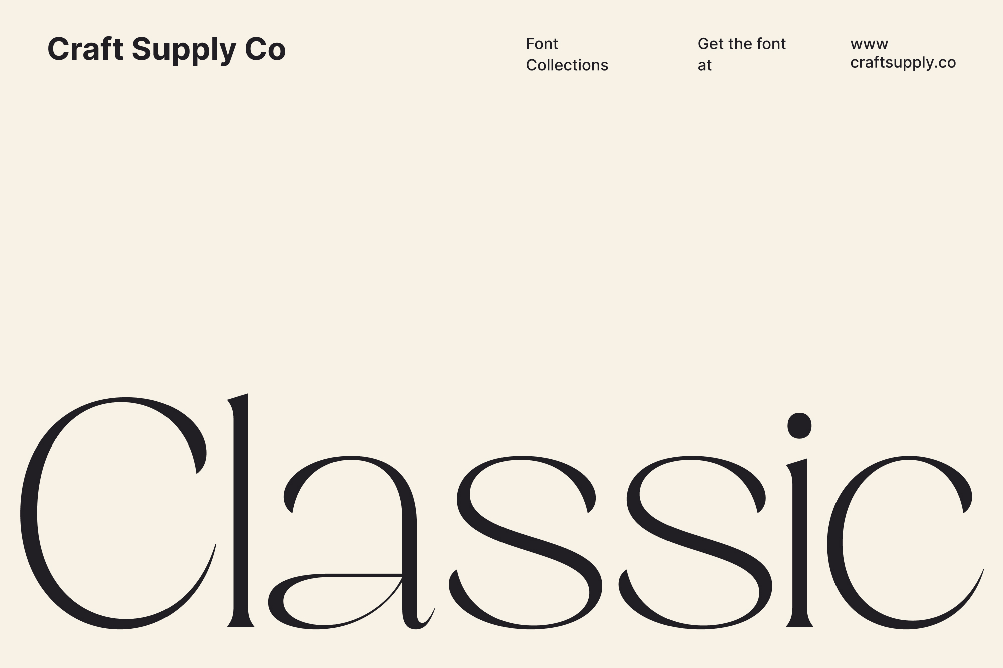 Classic Font Collections by Craft Supply Co