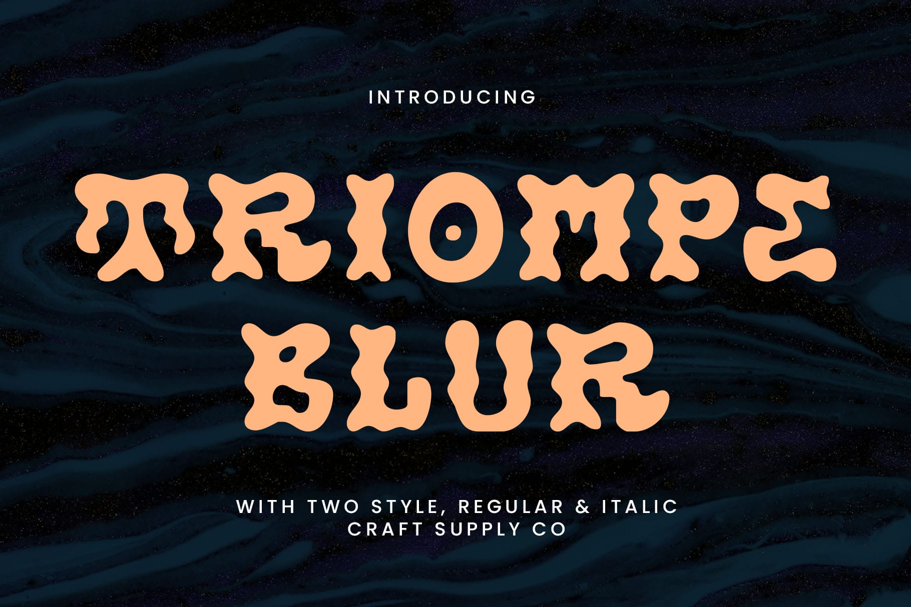 Triompe Blur Font: Creative, Funky, and Full of Energy - Craft Supply Co
