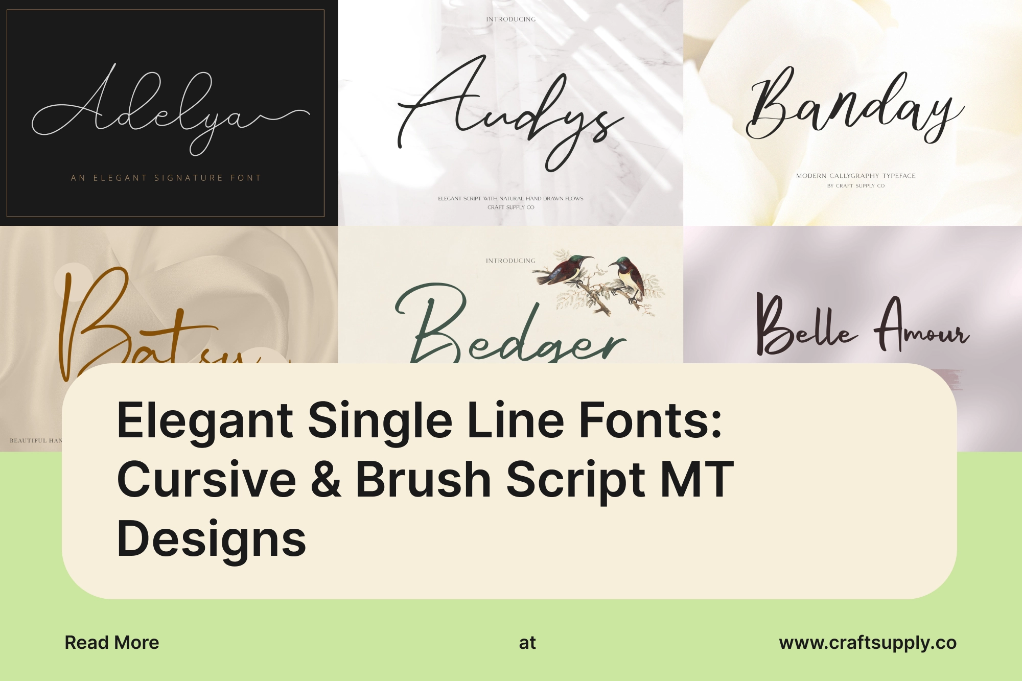 Elegant Single Line Fonts: Cursive & Brush Script MT Designs - Craft ...