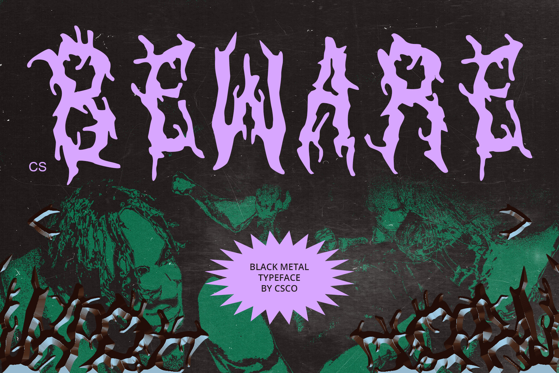 CS Beware Font: A Dark and Rebellious Typeface - Craft Supply Co
