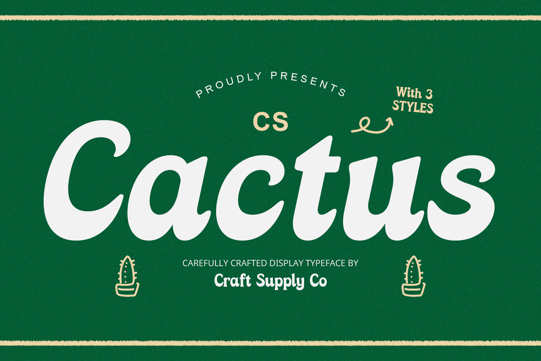 CS Cactus Font: Bold Elegance Meets Nostalgic Charm - Craft Supply Co