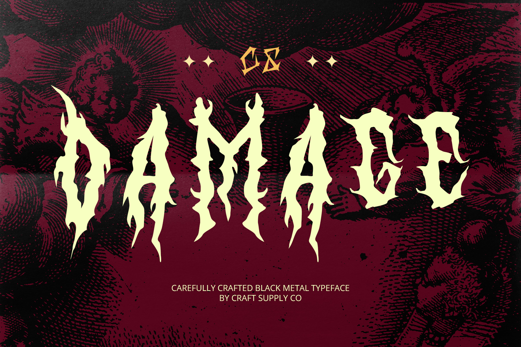 CS Damage Font: Intensity, Rebellion, and Darkness - Craft Supply Co