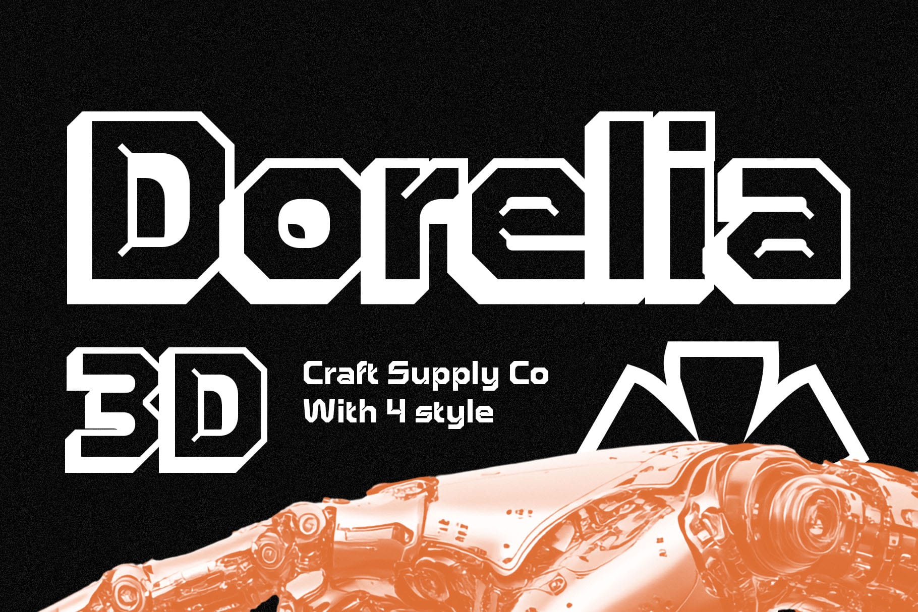 Dorelia 3D Font: Cutting-Edge and Dimensional - Craft Supply Co