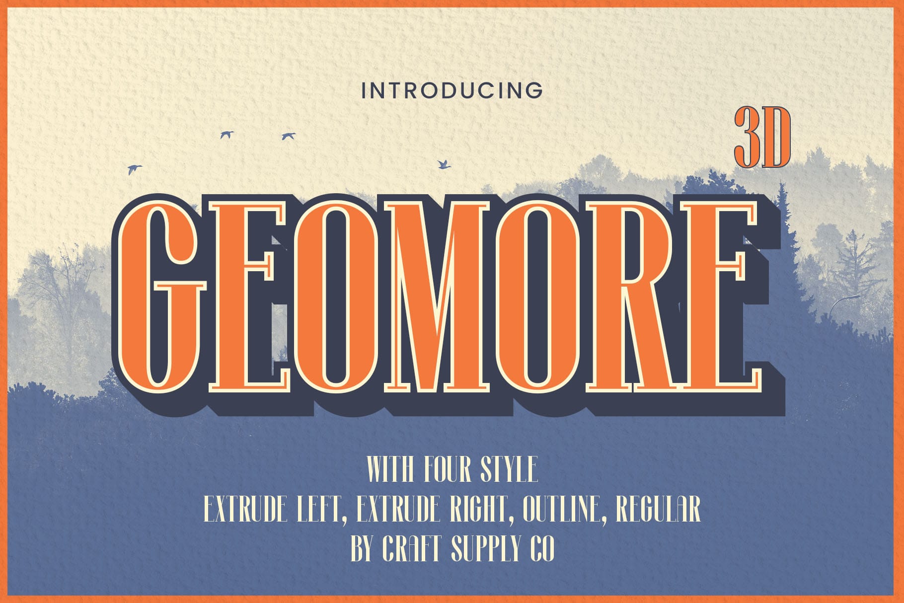 Geomore 3D Font: A Classic Serif with Modern Depth - Craft Supply Co