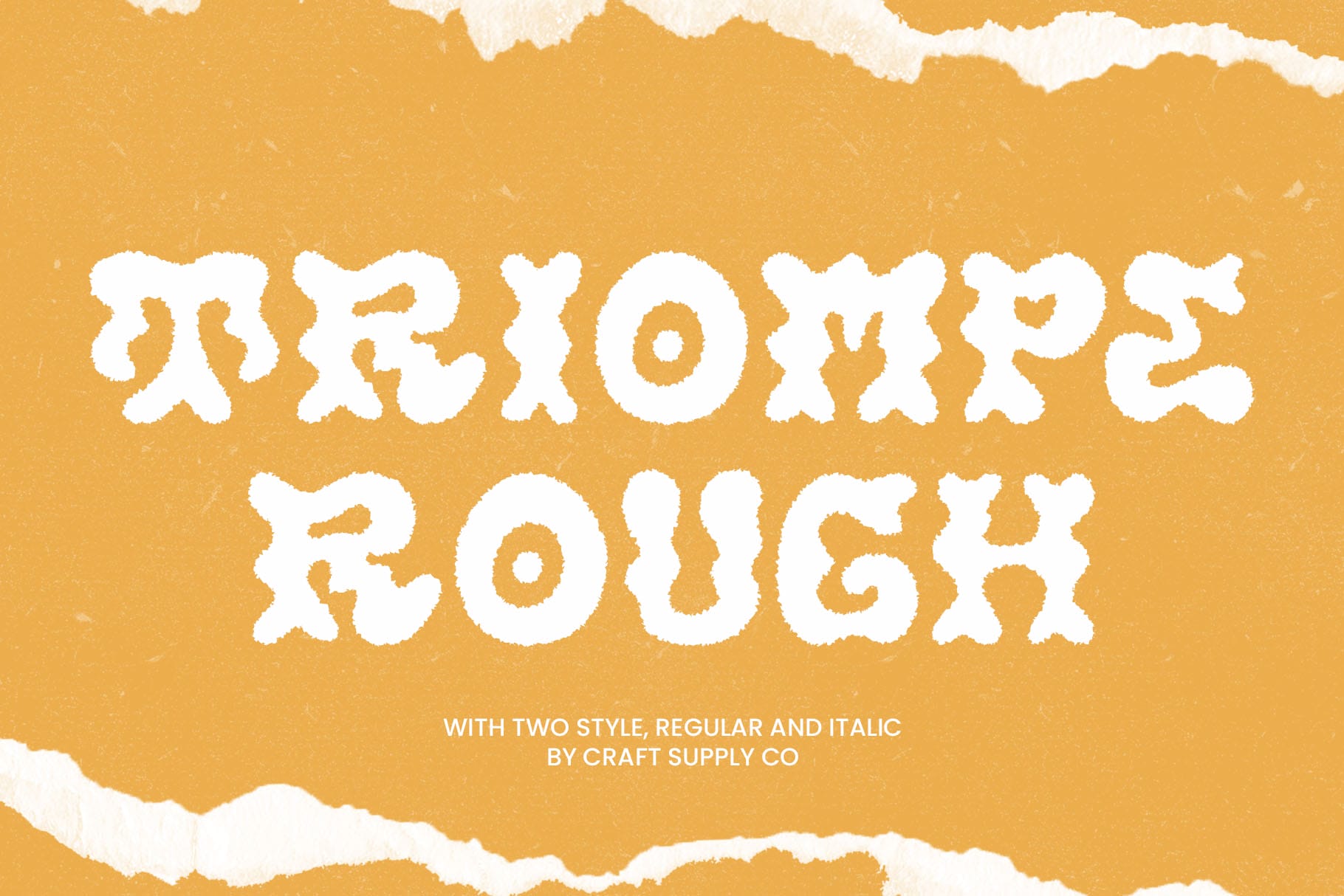 Triompe Rough Font: Psychedelic Energy with Vintage Charm - Craft Supply Co