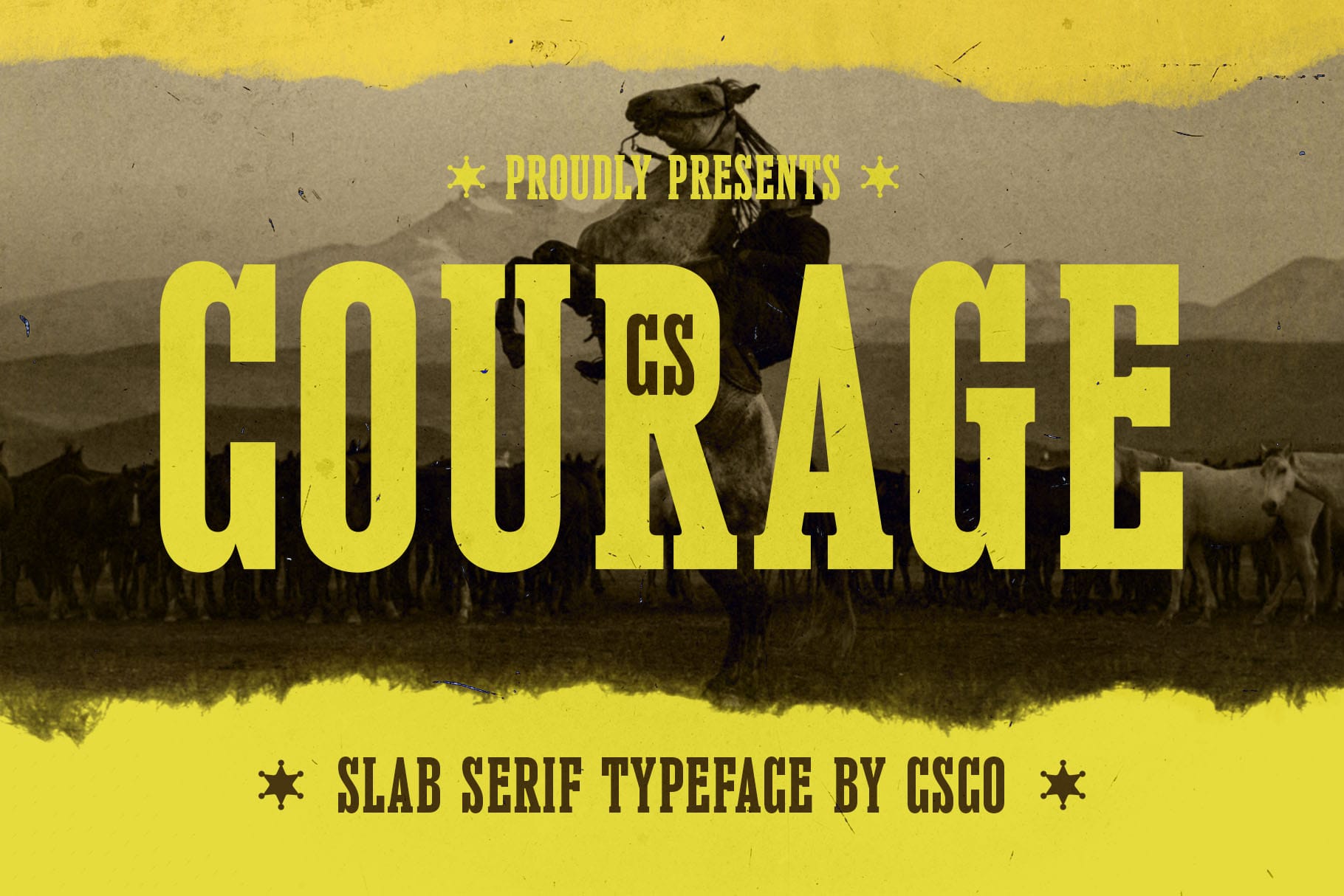 CS Courage Font: Bold Strength with a Vintage Spirit - Craft Supply Co
