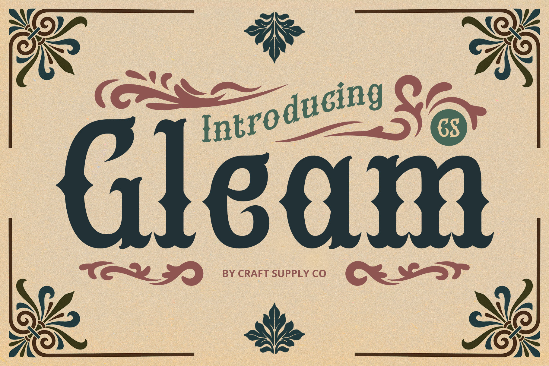 CS Gleam Font: A Bold Nod to Vintage Elegance - Craft Supply Co