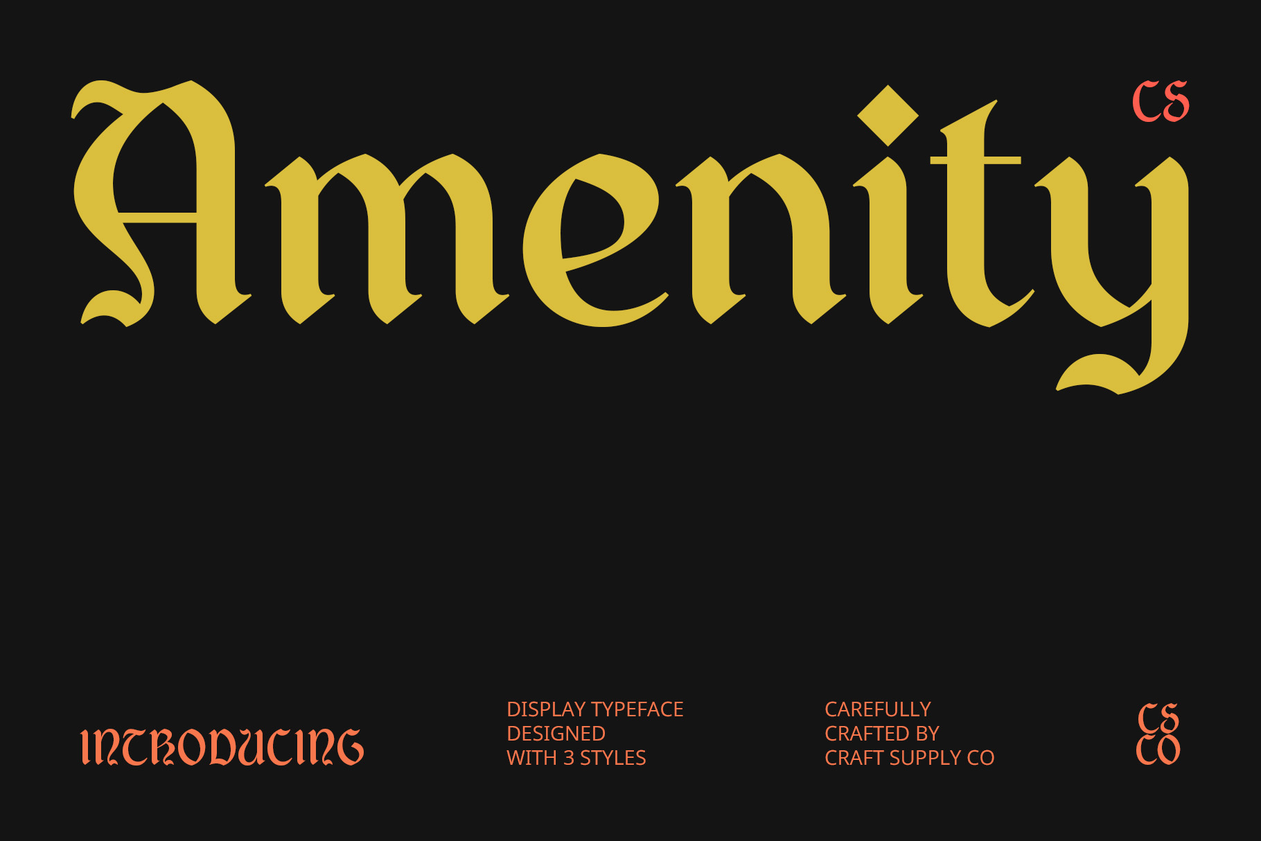 CS Amenity Font: A Majestic Gothic Uncial Font - Craft Supply Co