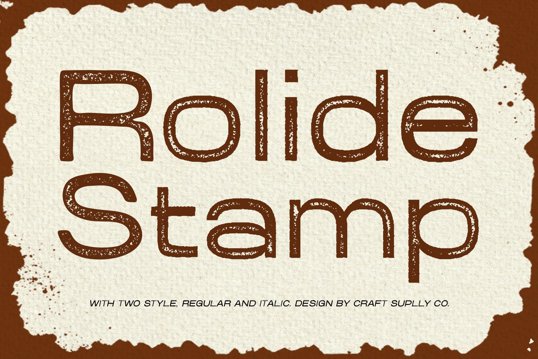 Rolide Stamp Font: A Bold Fusion of Modern and Vintage - Craft Supply Co