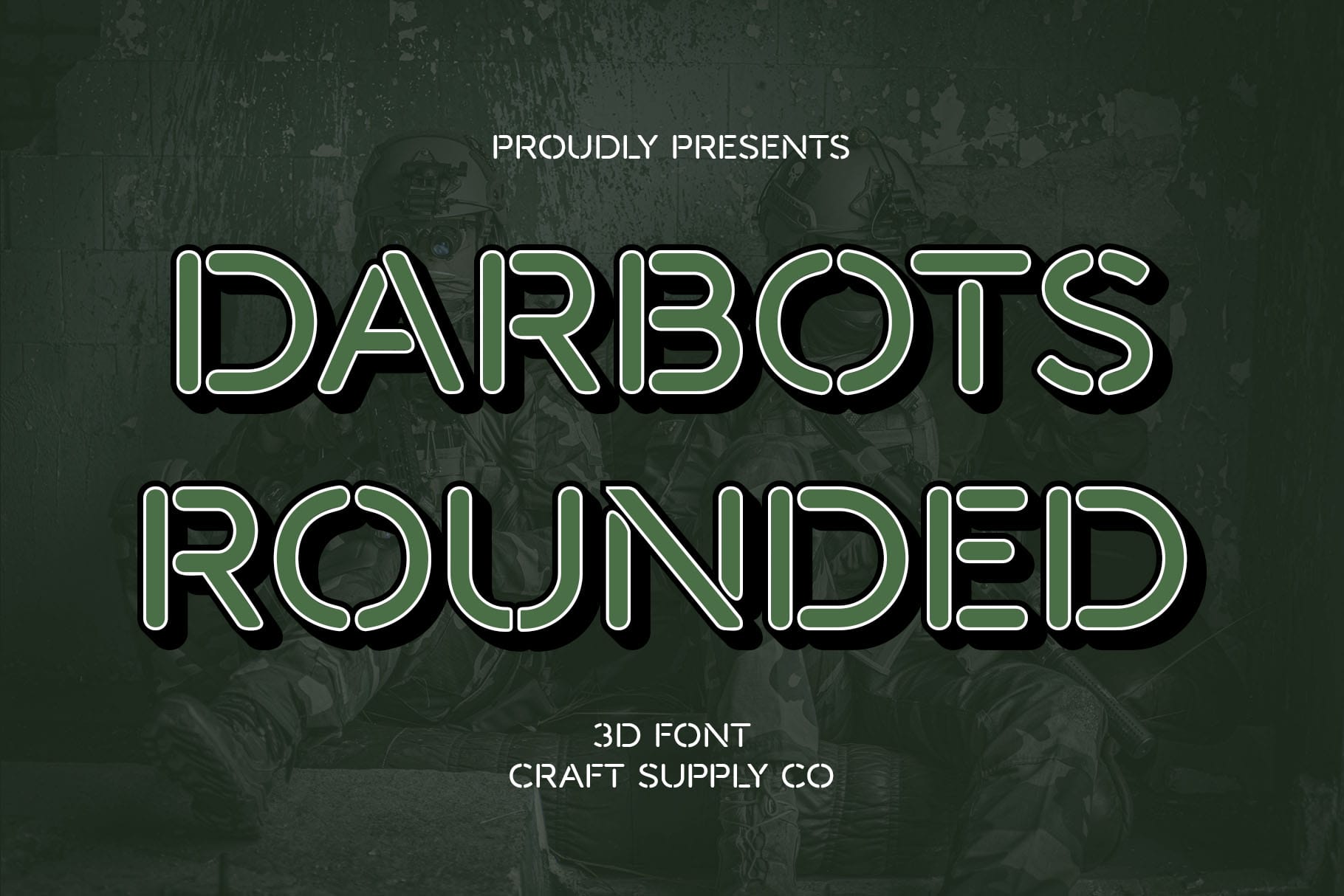 Darbots Rounded 3D: Futuristic Stencil Font with a Friendly Twist ...