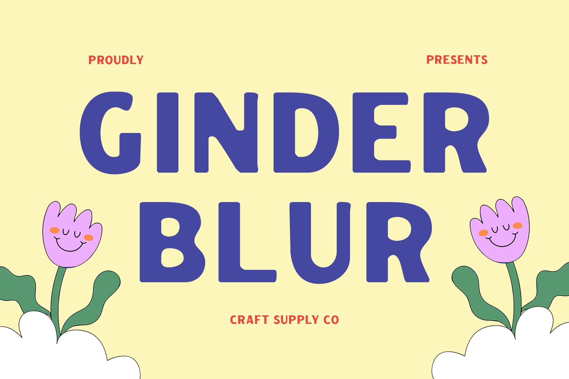 Ginder Blur Font: Retro Aesthetic with a Modern Twist - Craft Supply Co