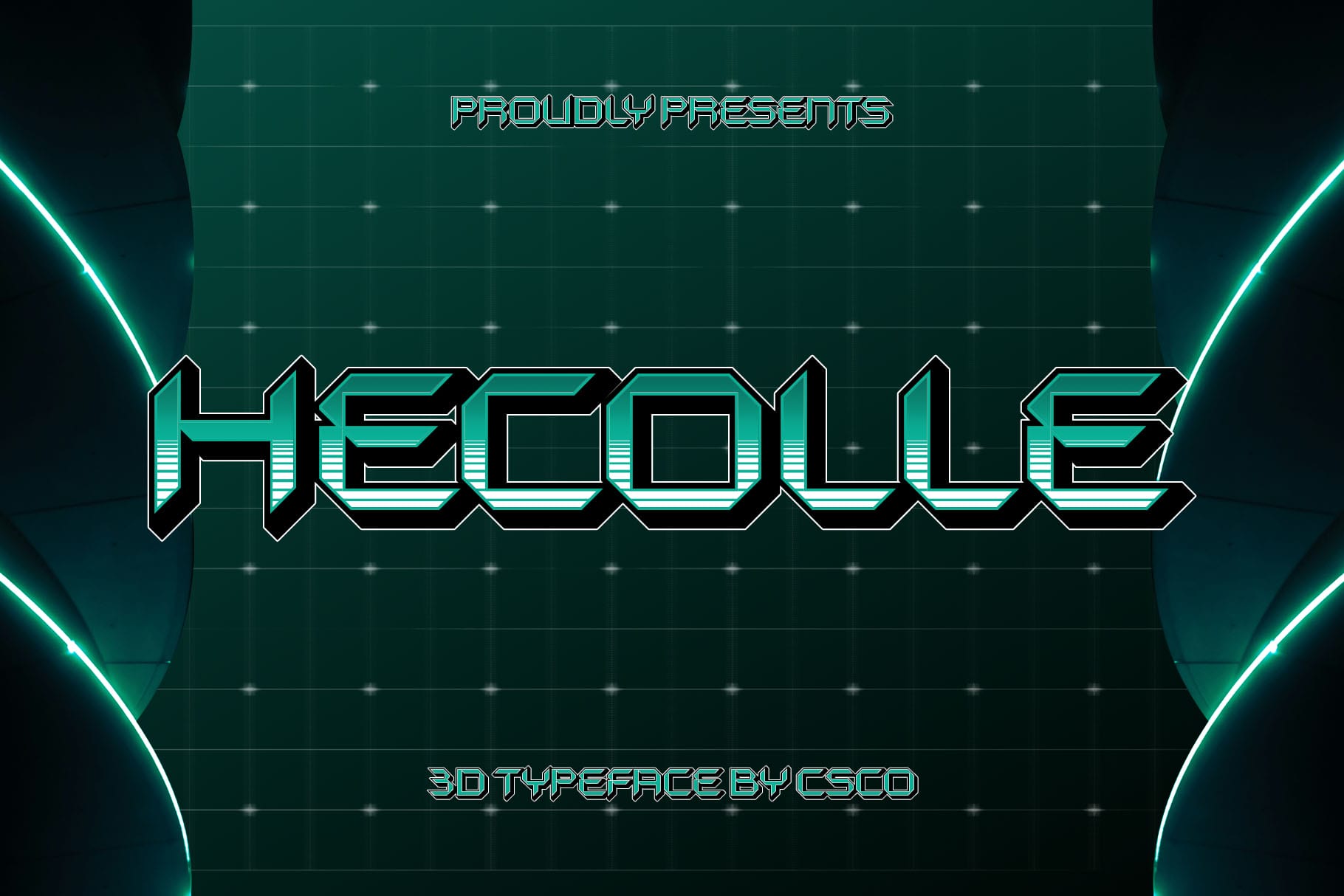 Hecolle 3D Font: Futuristic Tech Design with Dynamic Depth - Craft ...
